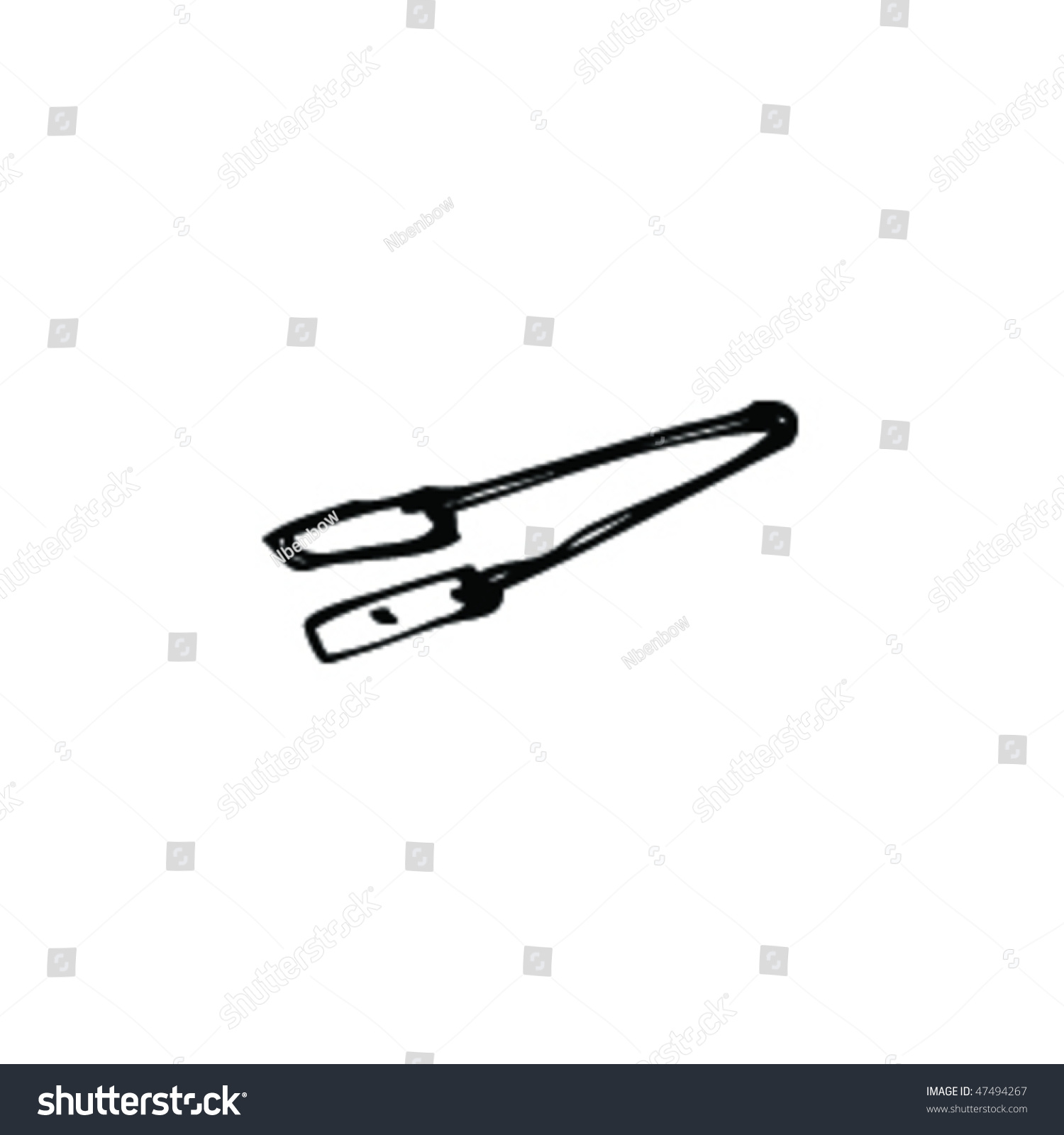 Tongs Sketch Stock Vector (Royalty Free) 47494267 | Shutterstock