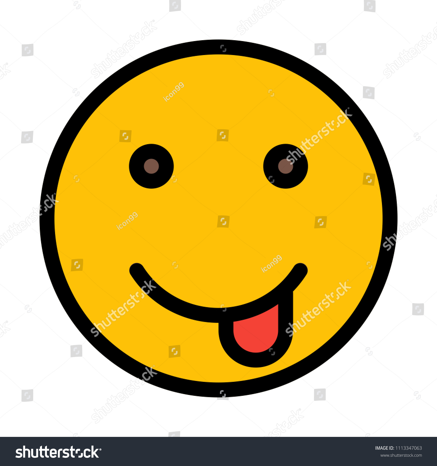 Tongue Out Face Stock Vector (Royalty Free) 1113347063 | Shutterstock