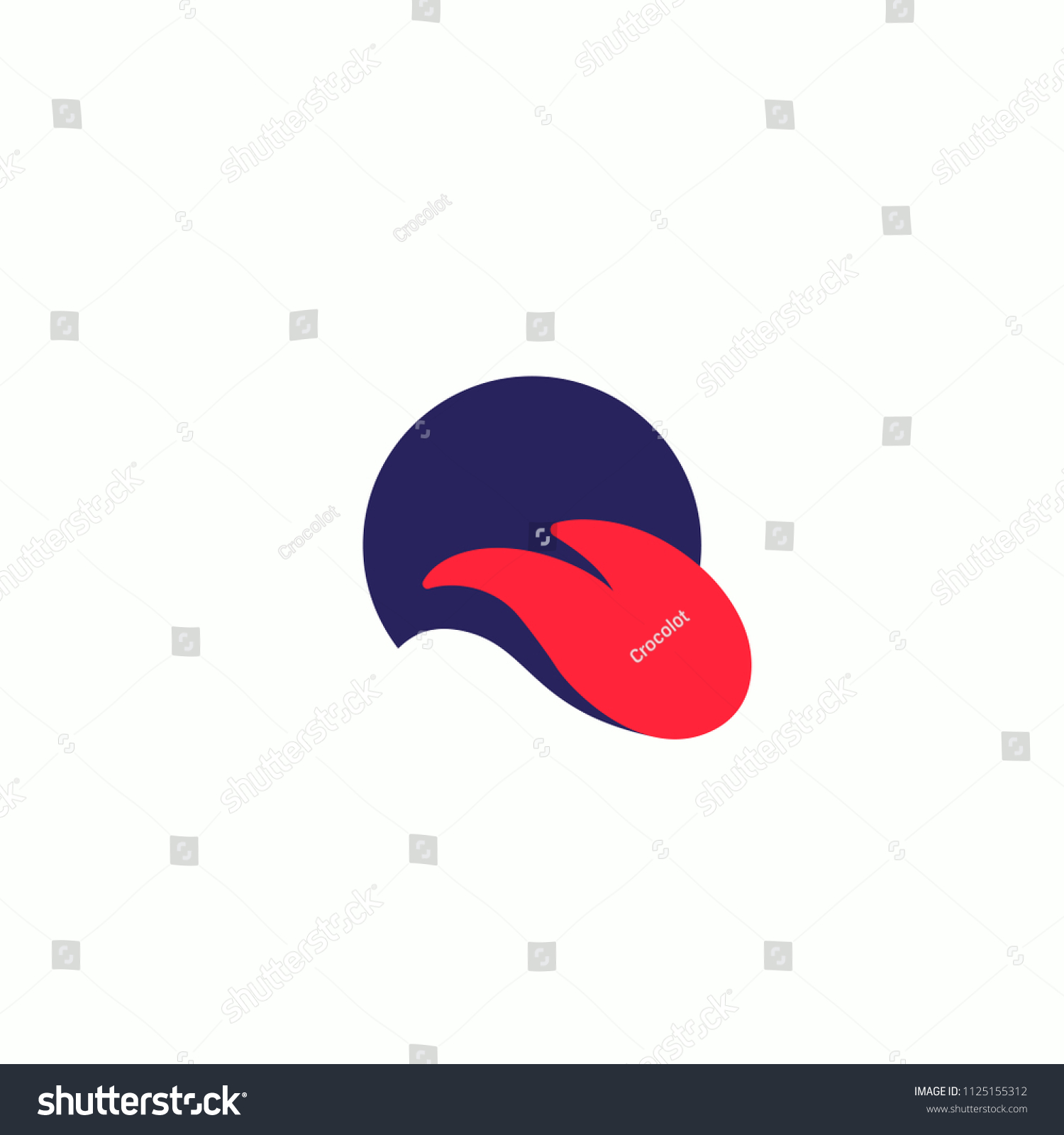 Tongue Sticker Vector Logo Stock Vector (Royalty Free) 1125155312