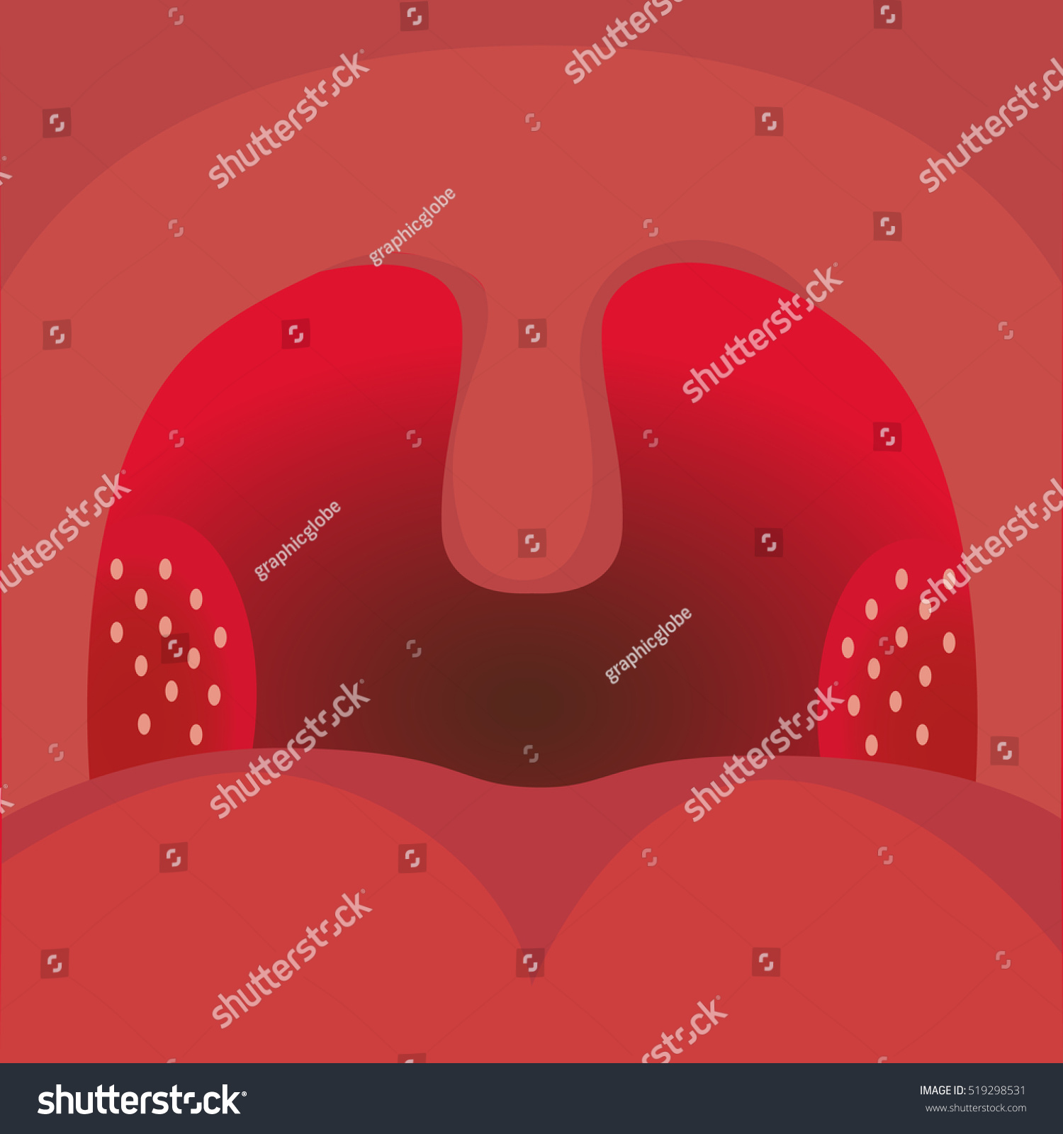 Tonsilitis Sore Throat Vector Illustration Stock Vector 519298531 ...