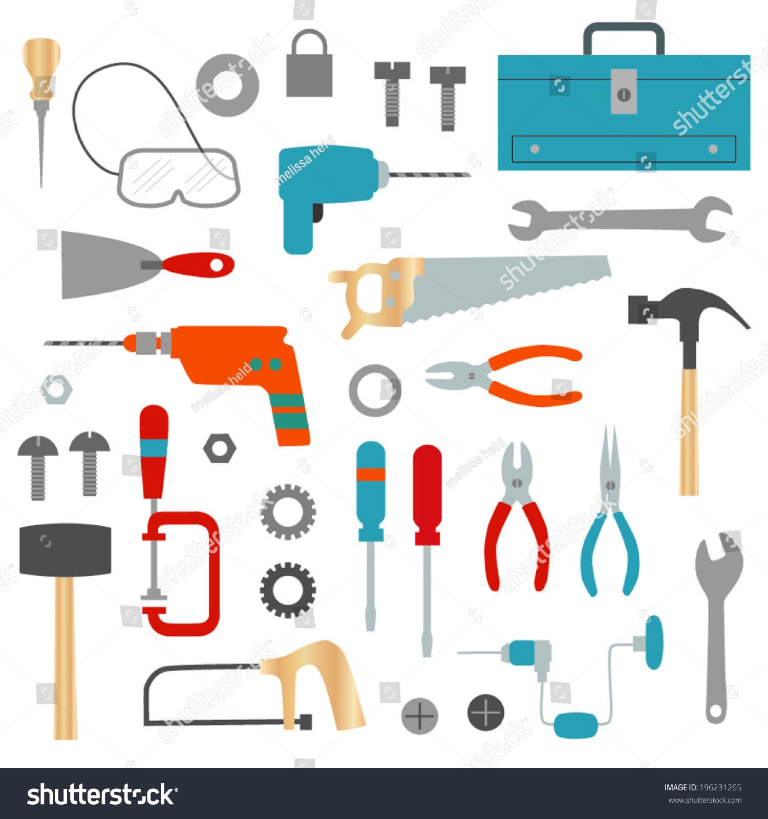 Tool Hardware Clip Art Stock Vector (Royalty Free) 196231265