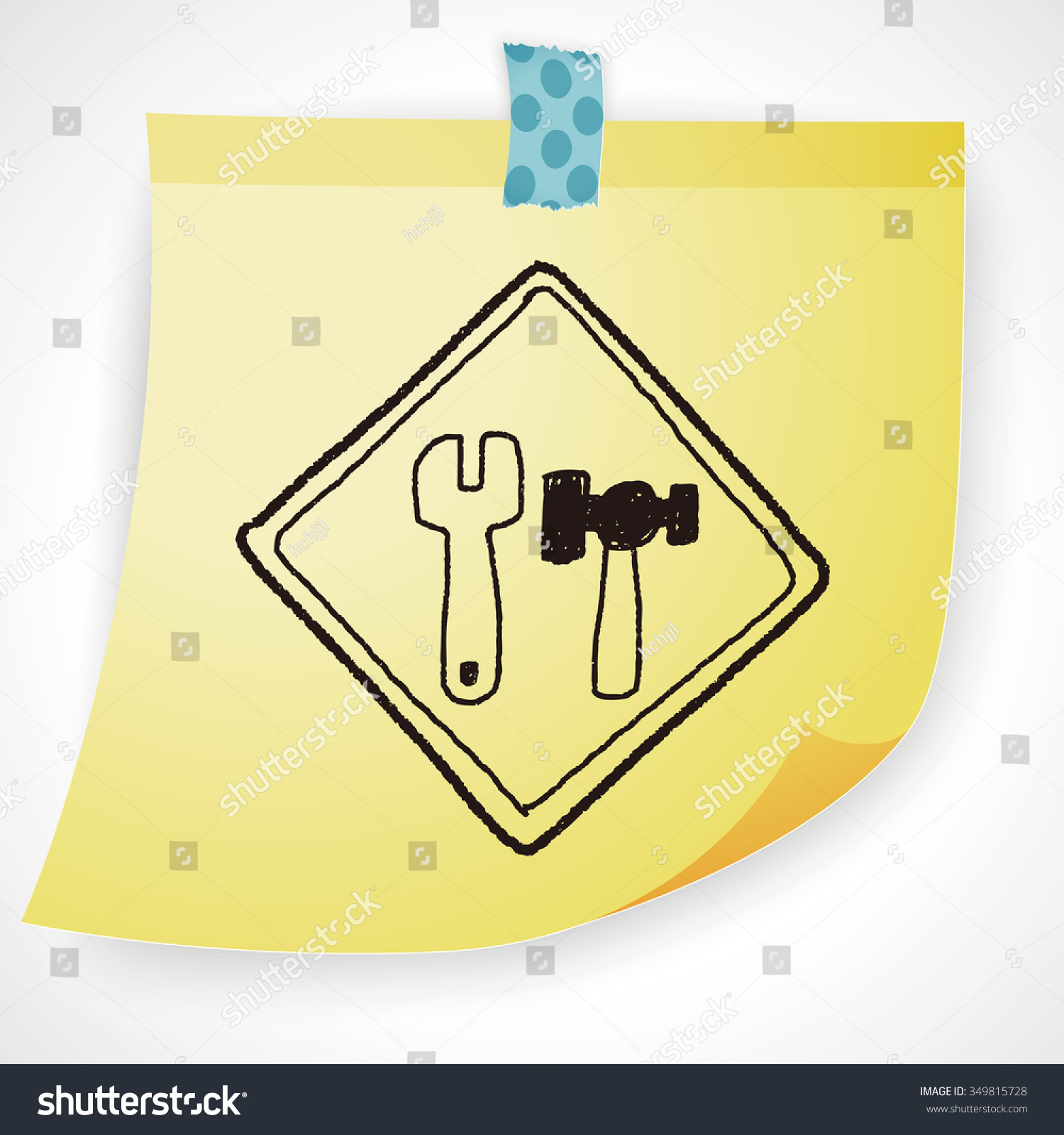 Tool Fix Sign Doodle Stock Vector (Royalty Free) 349815728 | Shutterstock