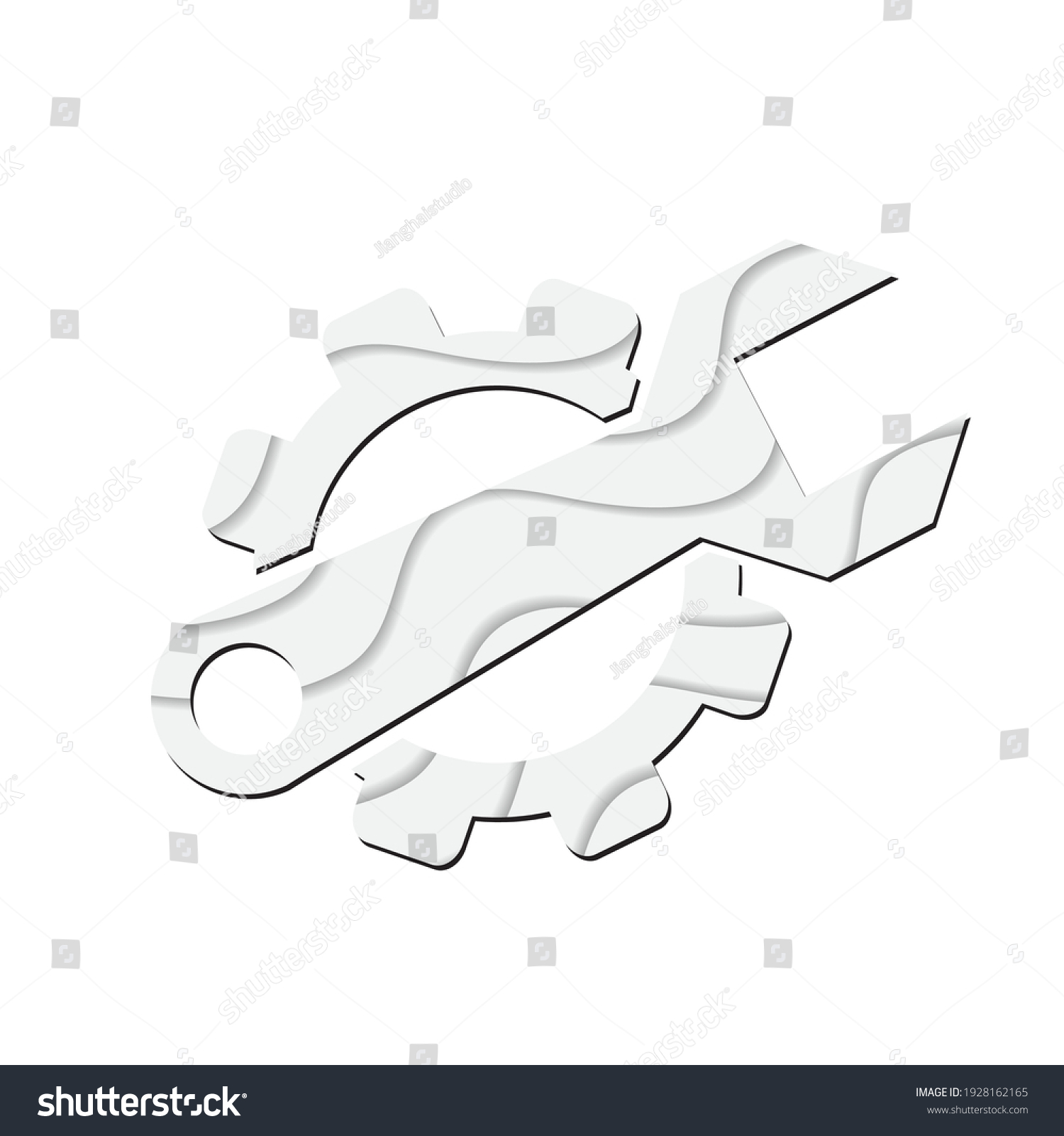 Tool Icon On White Background Vector Stock Vector (Royalty Free) 1928162165