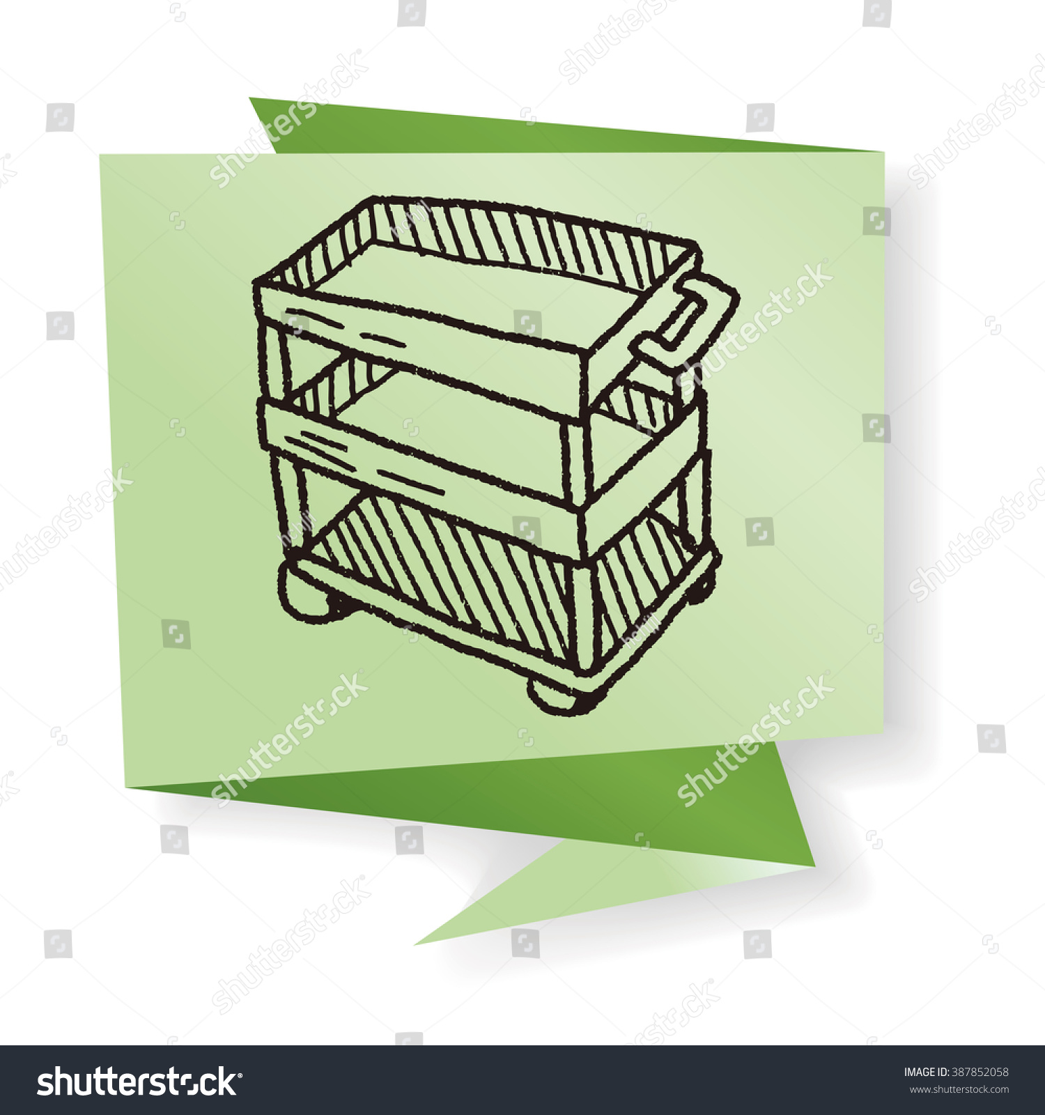 Tool Trolley Doodle Stock Vector (Royalty Free) 387852058 | Shutterstock
