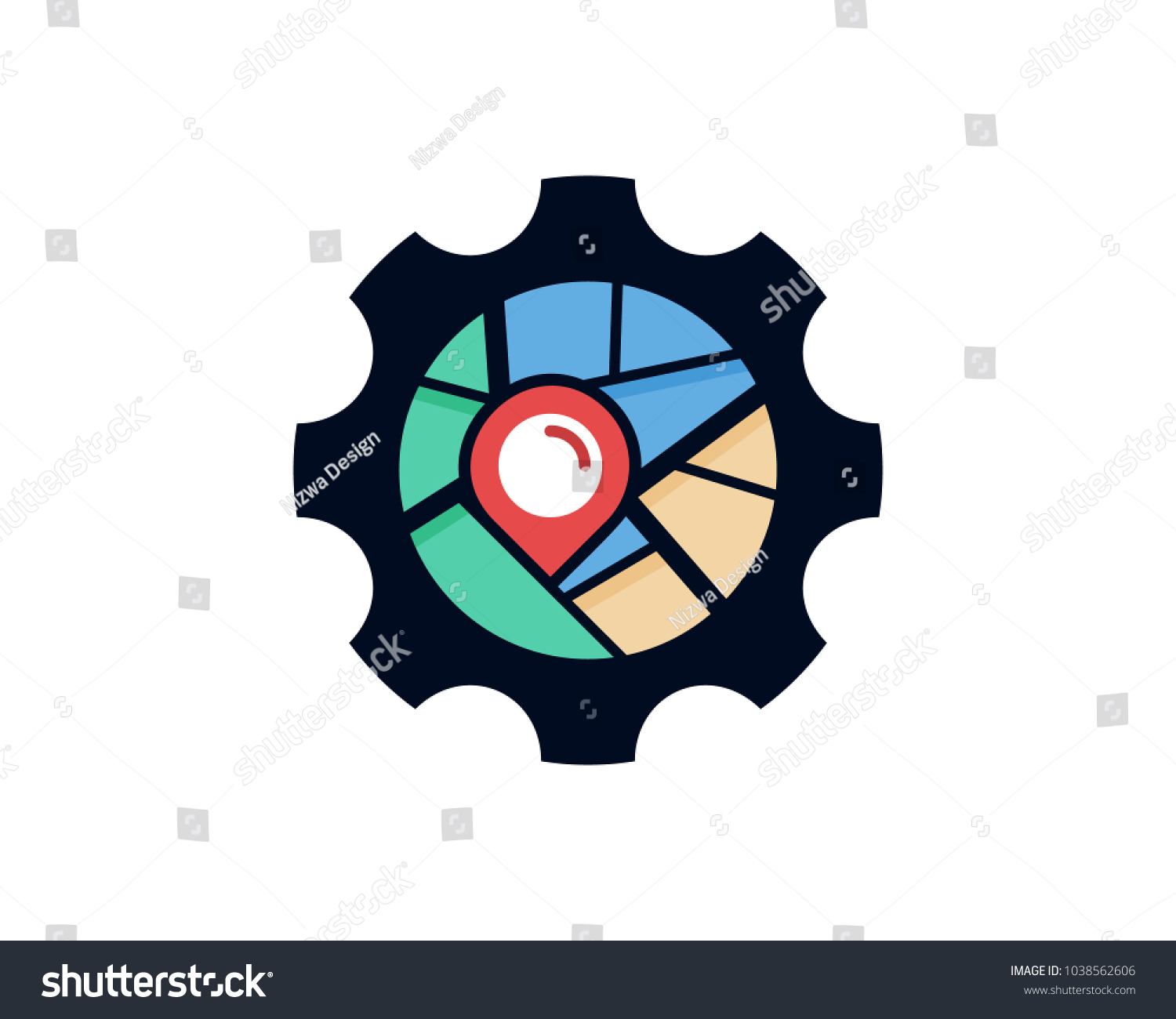 Tool Work Map Icon Logo Design Stock Vector (Royalty Free) 1038562606 ...