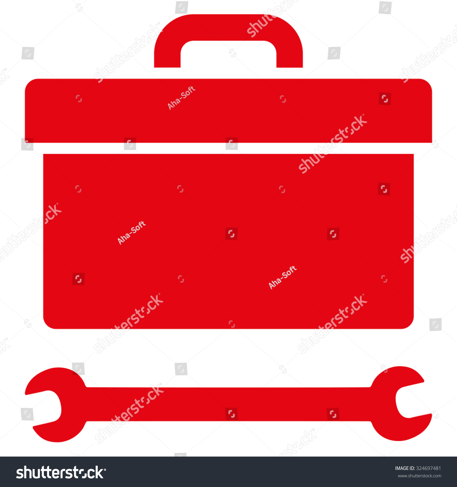 Toolbox Vector Icon Style Flat Symbol Stock Vector (Royalty Free ...
