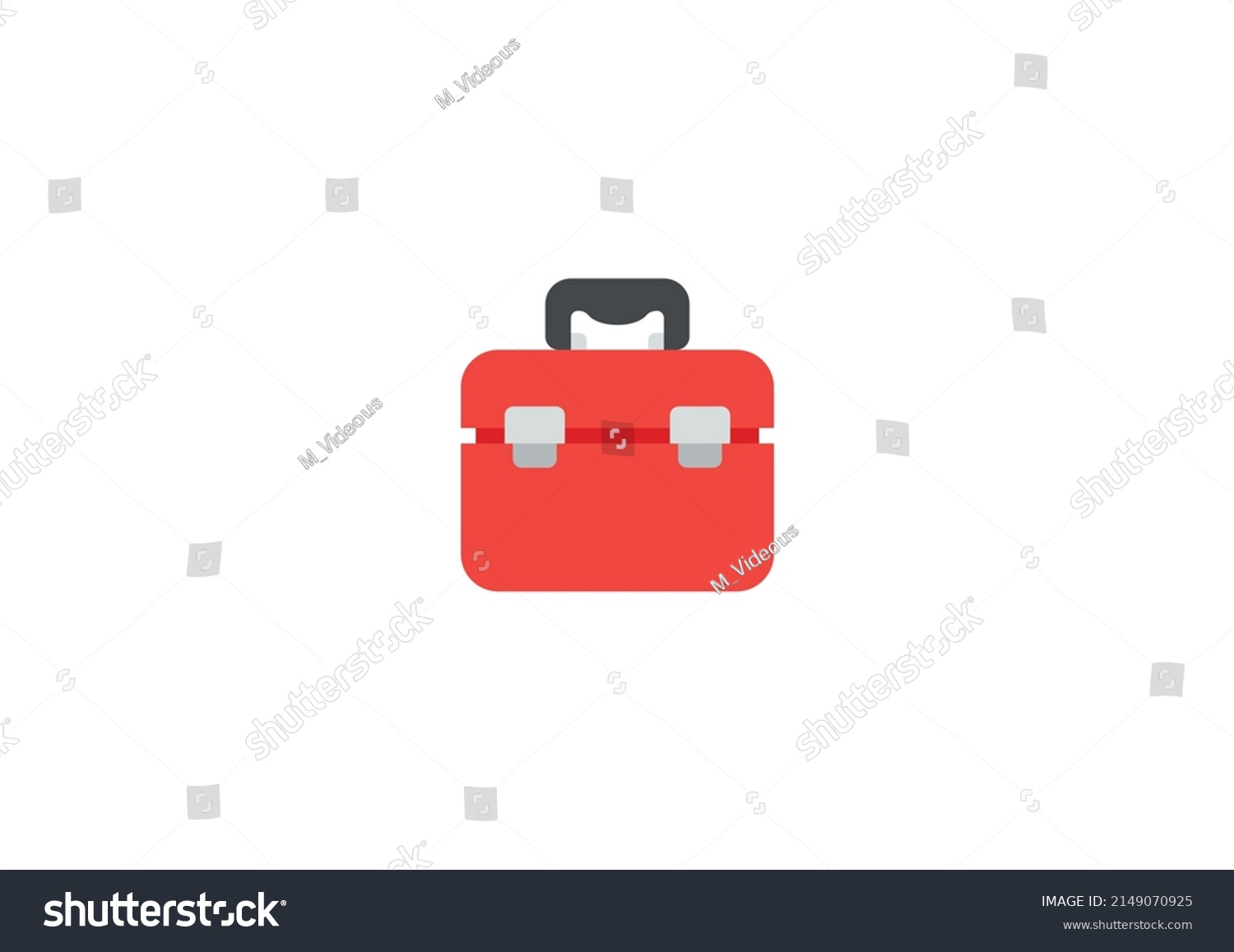 Toolbox Vector Isolated Emoticon Toolbox Icon Stock Vector (Royalty ...