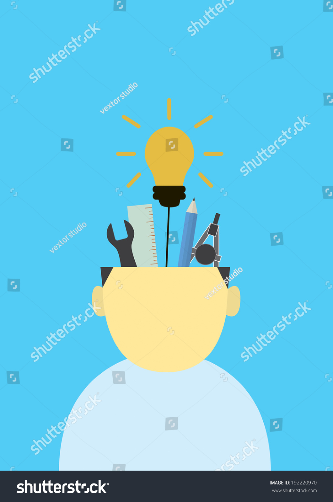 Tooling On Your Headvector Cartoon Stock Vector (Royalty Free) 192220970