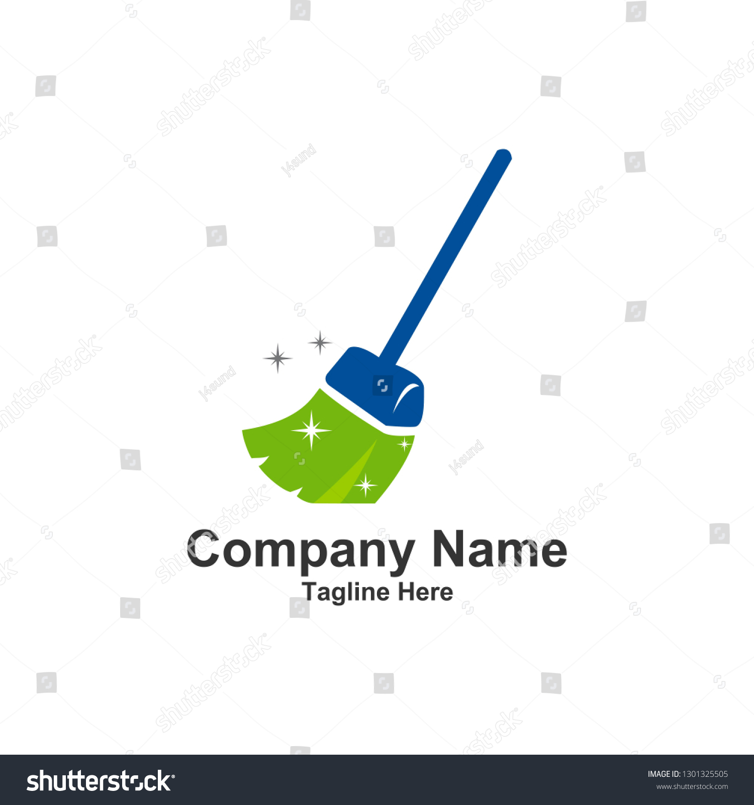 Tools Cleaning Broom Logo Vector Stock Vector (Royalty Free) 1301325505 ...