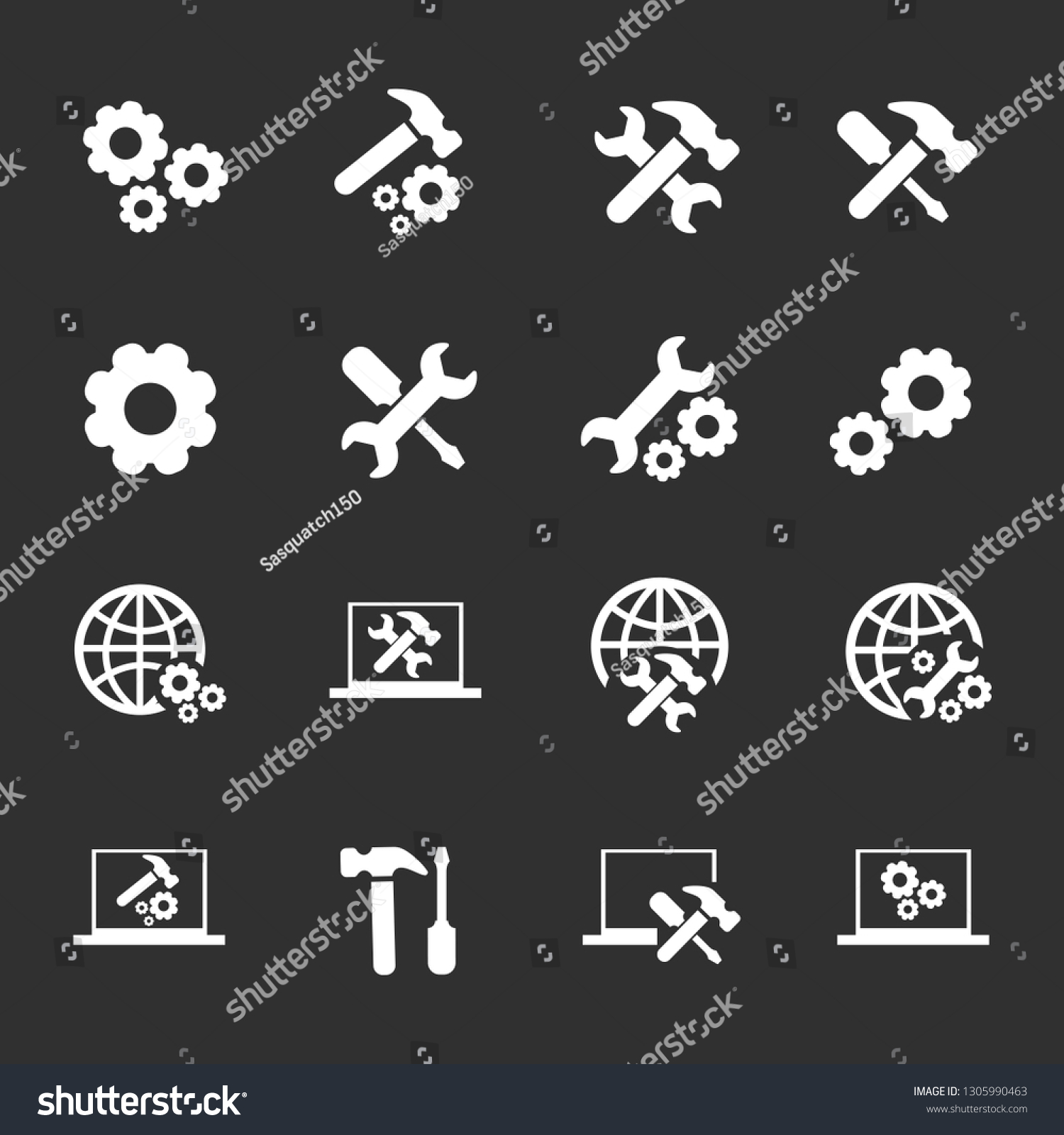 Tools Icon Set Construction Icons Set Stock Vector (Royalty Free ...