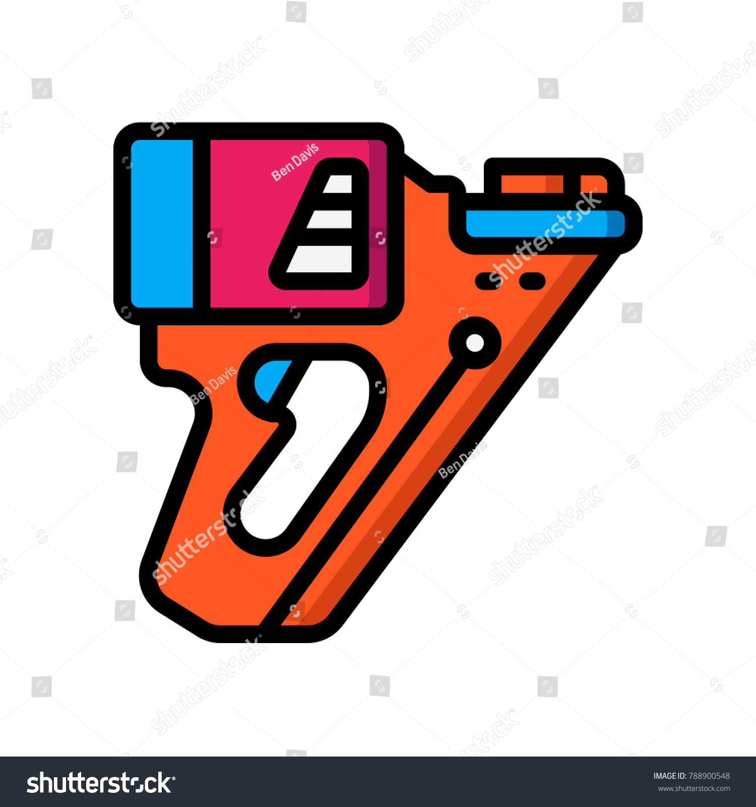 Tools Nail Gun Stock Vector (Royalty Free) 788900548