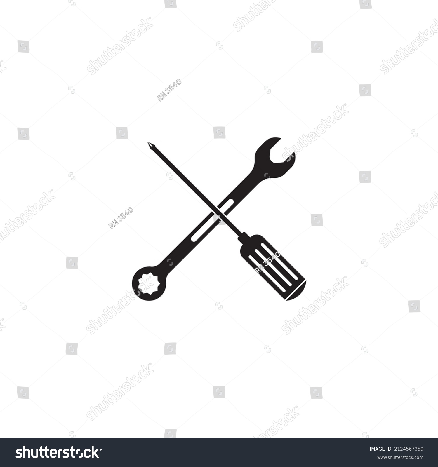 Tools Vector Iconillustration Logo Template Stock Vector (Royalty Free ...