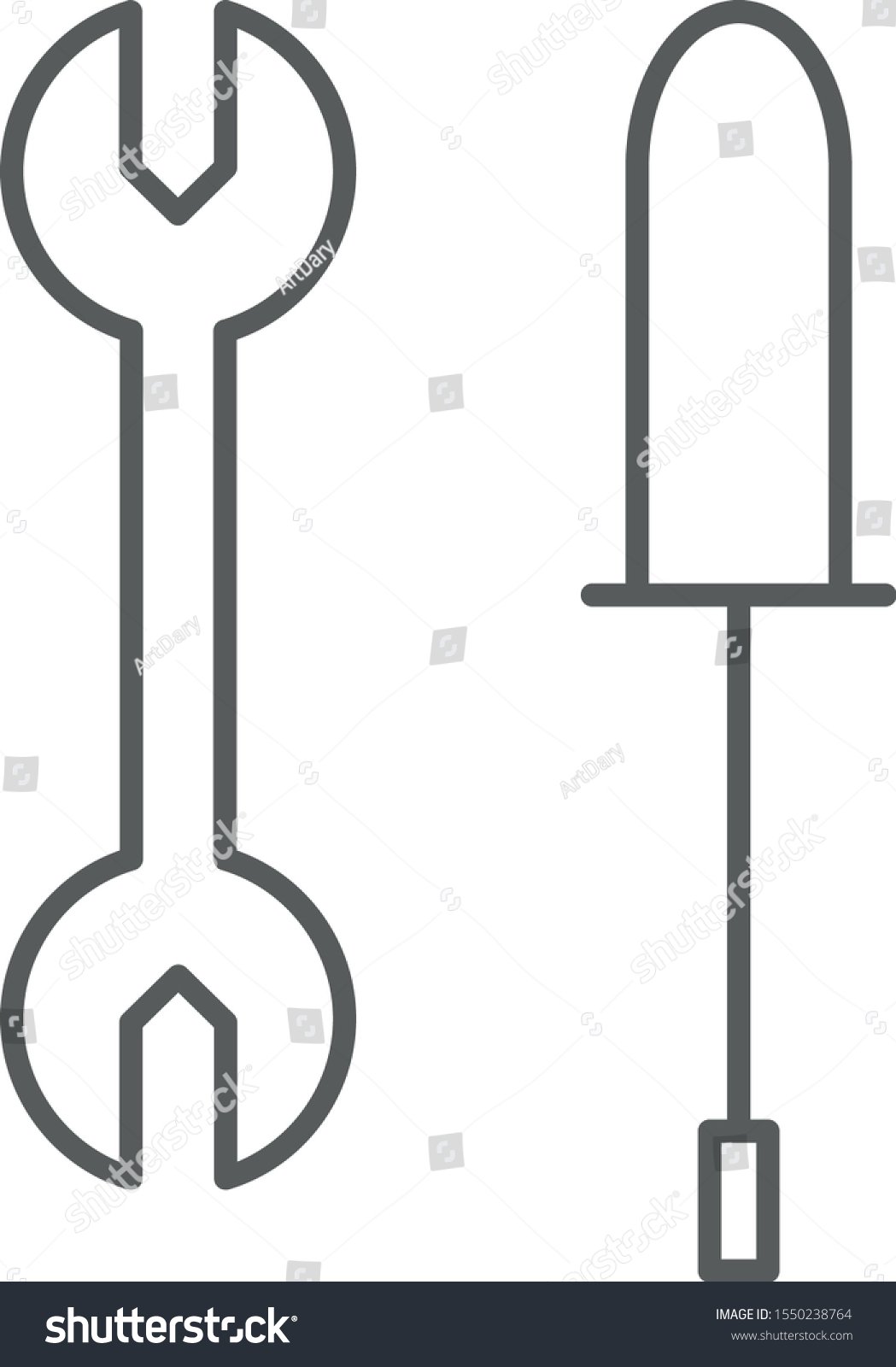 Tools Vector Icon Work Symbol Stock Vector (Royalty Free) 1550238764 ...