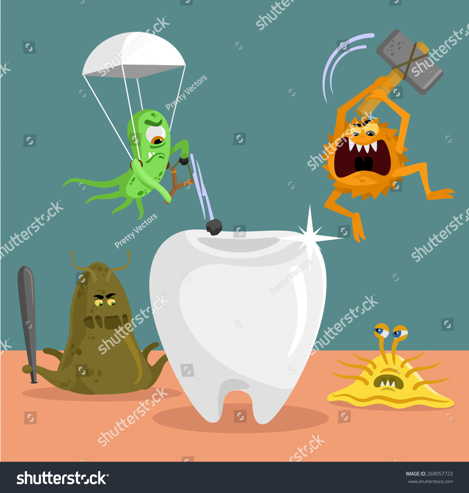 Tooth Germs Vector Flat Illustration Stock Vector (Royalty Free) 269057723