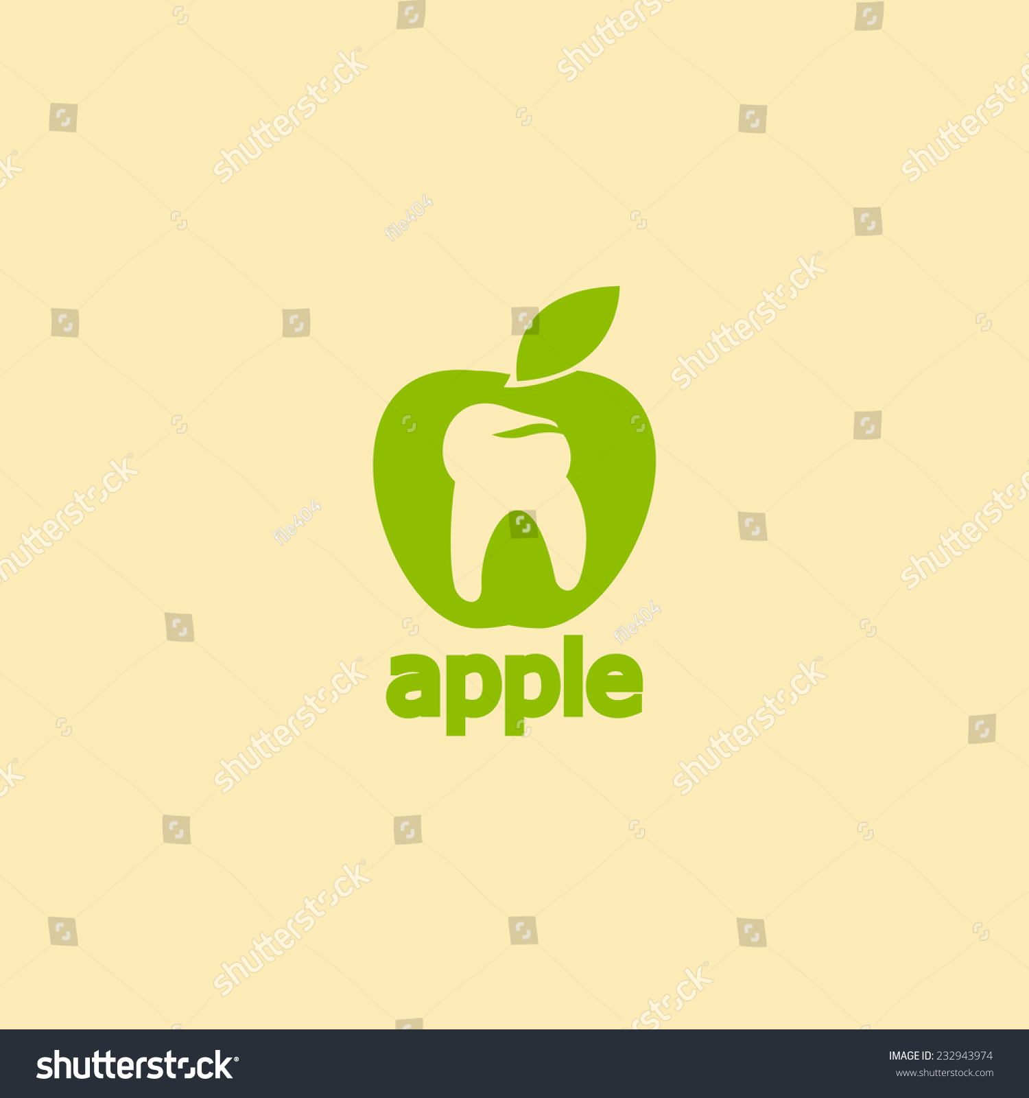 Tooth Apple Icon Stock Vector (Royalty Free) 232943974