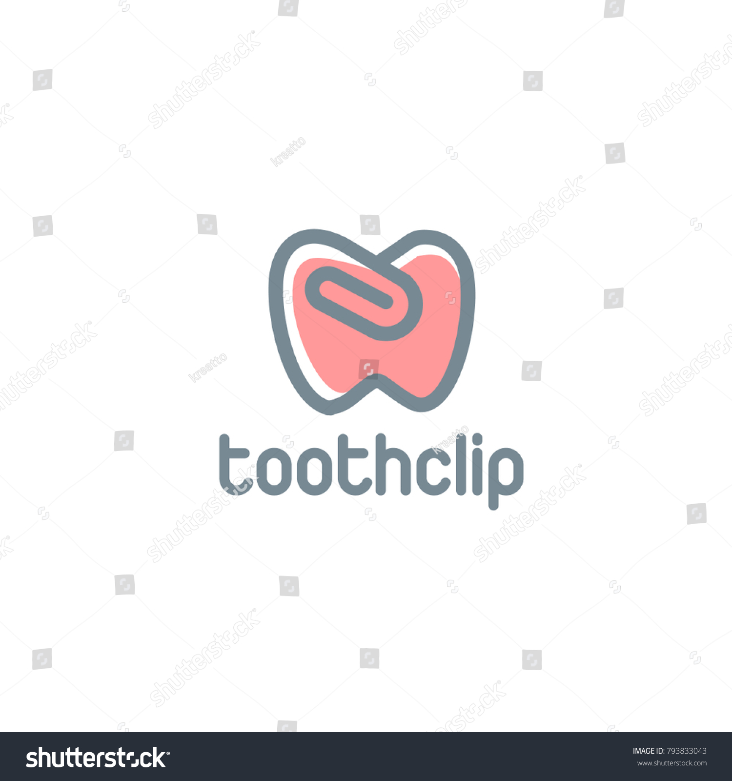 Tooth Clip Icon Dental Logo Vector Stock Vector (Royalty Free ...