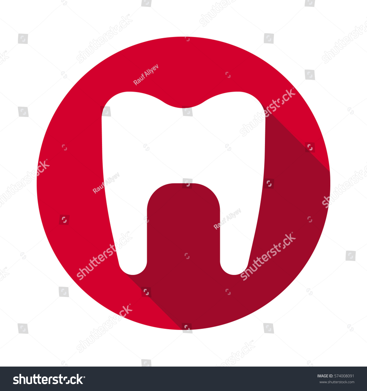 Tooth Flat Style Icon Stock Vector (Royalty Free) 574008091 | Shutterstock