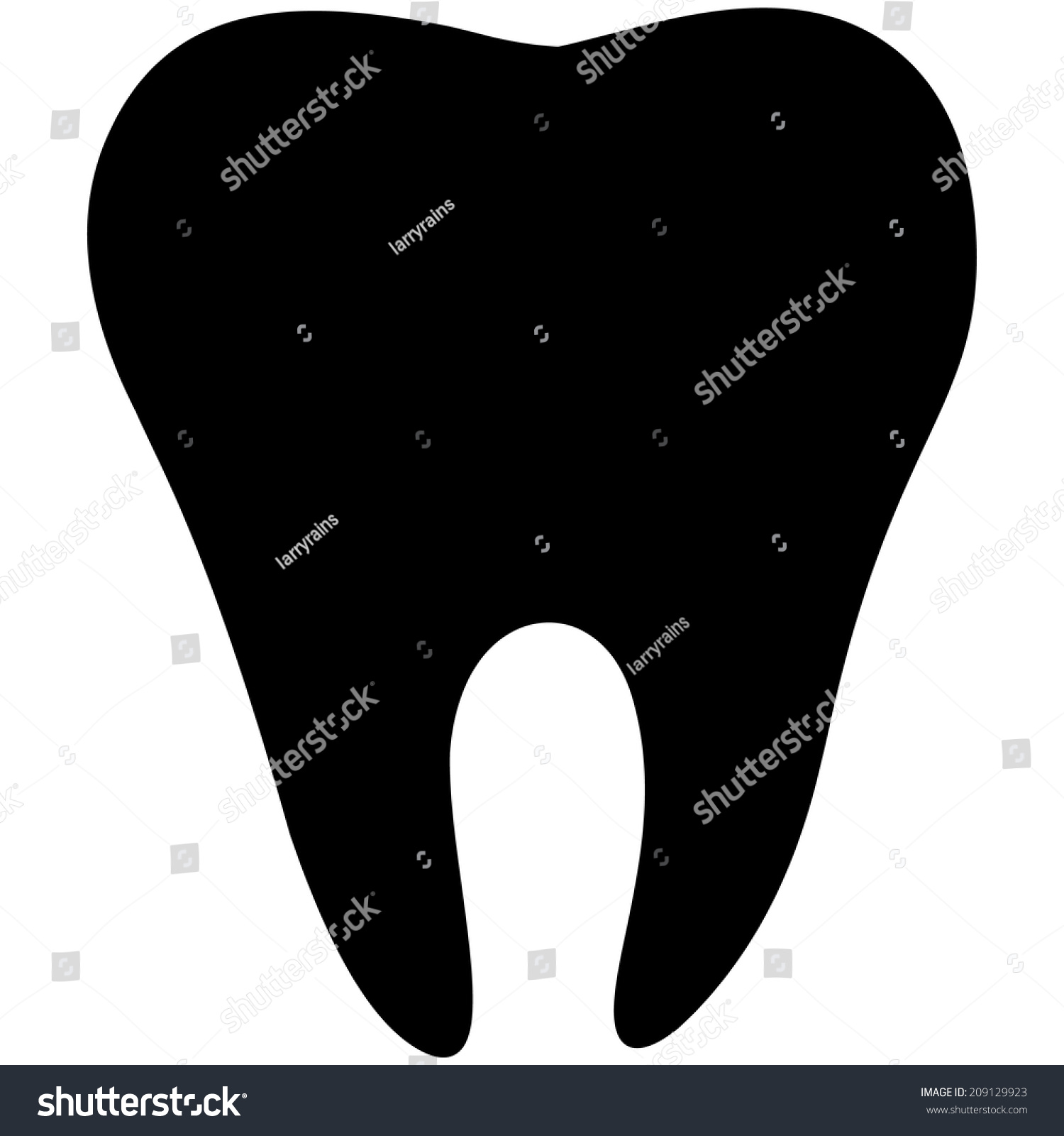 Tooth Silhouette Stock Vector (Royalty Free) 209129923