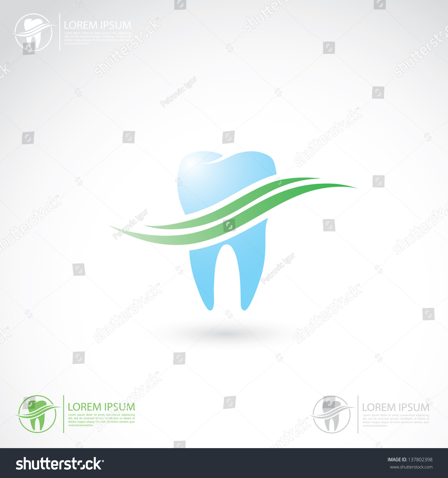 Tooth Symbol Vector Illustration Stock Vector (Royalty Free) 137802398