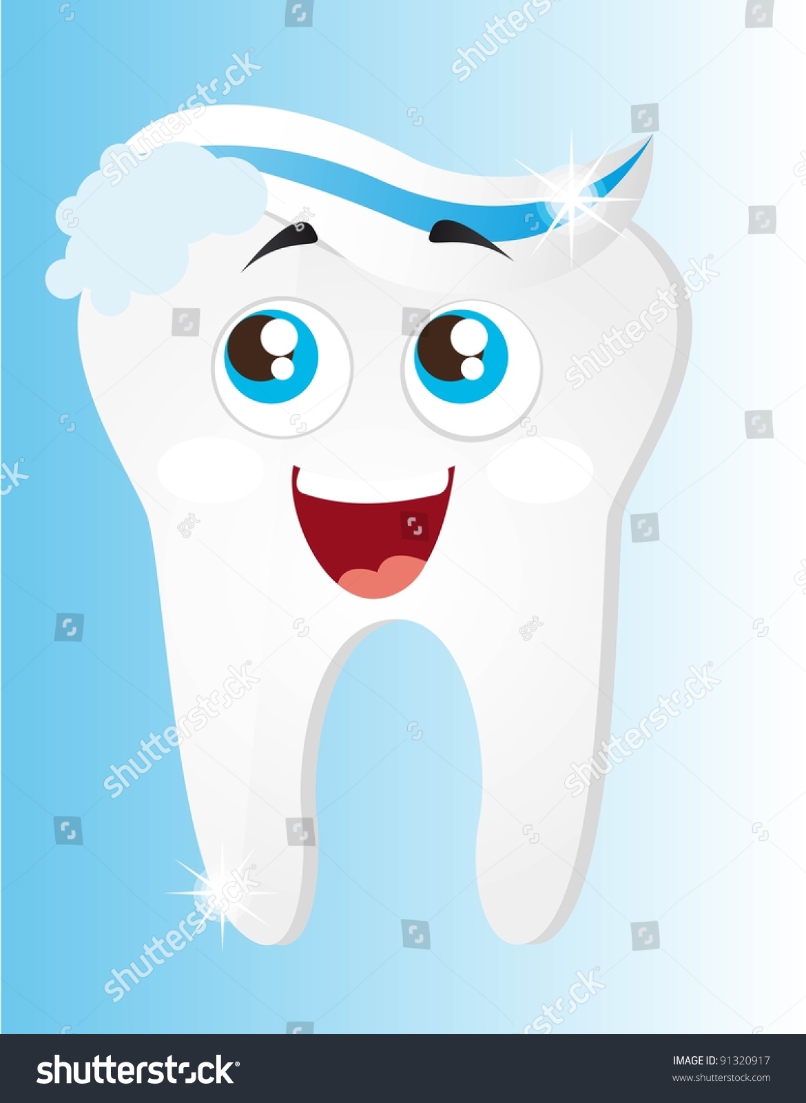 Tooth Toothpaste Foam Cartoon Vector Illustration: vector de stock ... Tooth Toothpaste Foam Cartoon Vector Illustration: vector de stock ...
