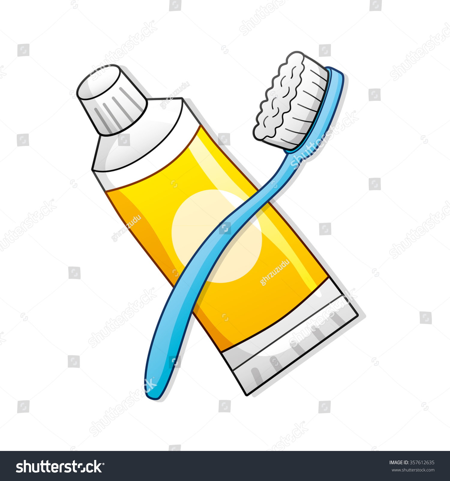 Toothbrush Toothpaste Illustration Stock Vector (Royalty Free ...