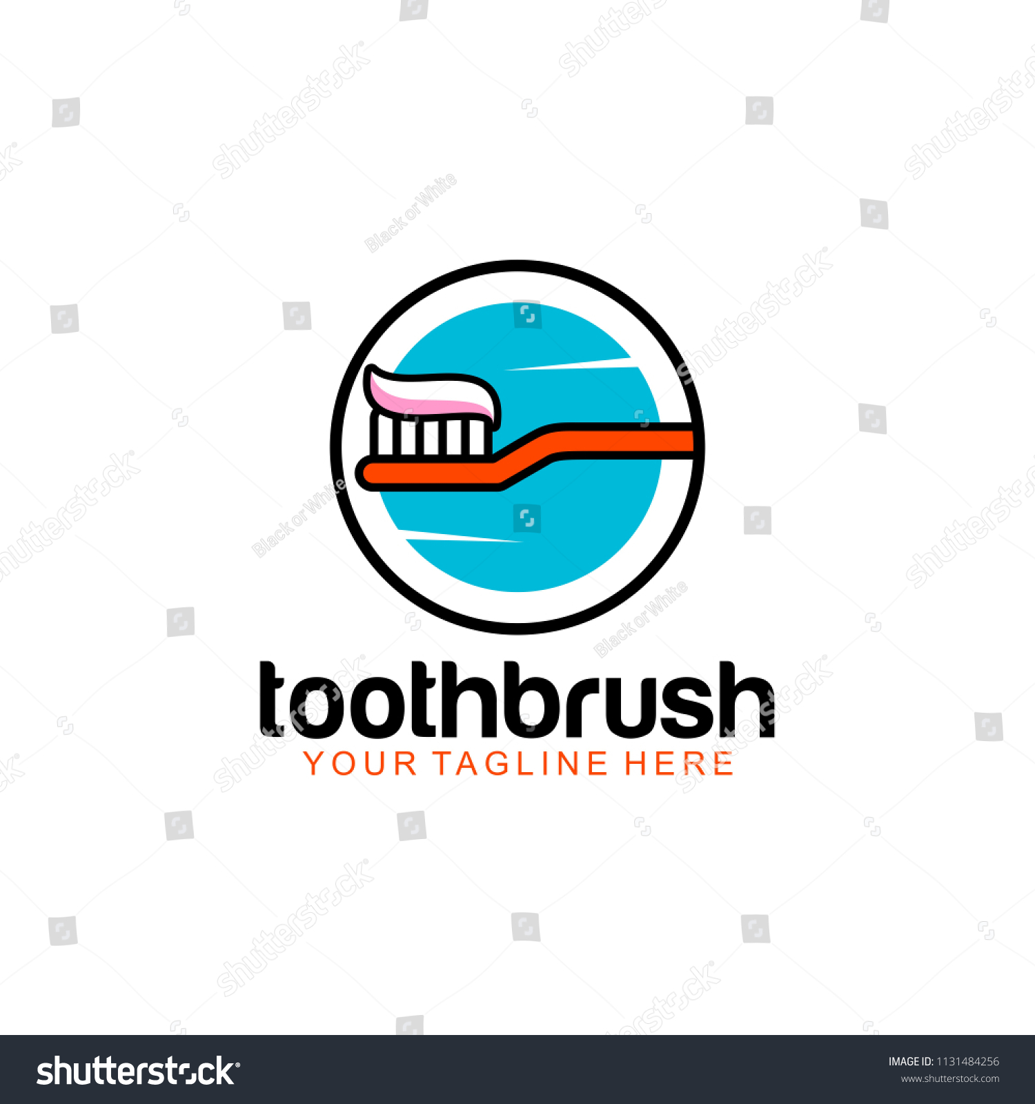 Toothbrush Logo Design Stock Vector (Royalty Free) 1131484256
