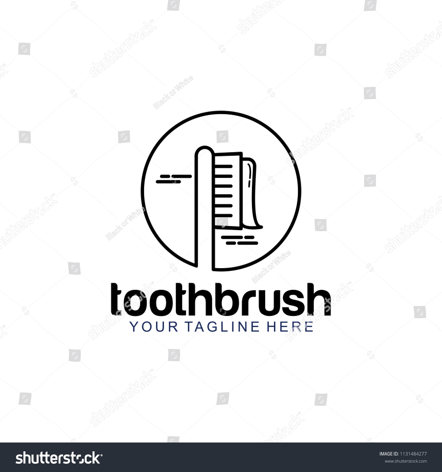 Toothbrush Logo Design Stock Vector (Royalty Free) 1131484277 ...