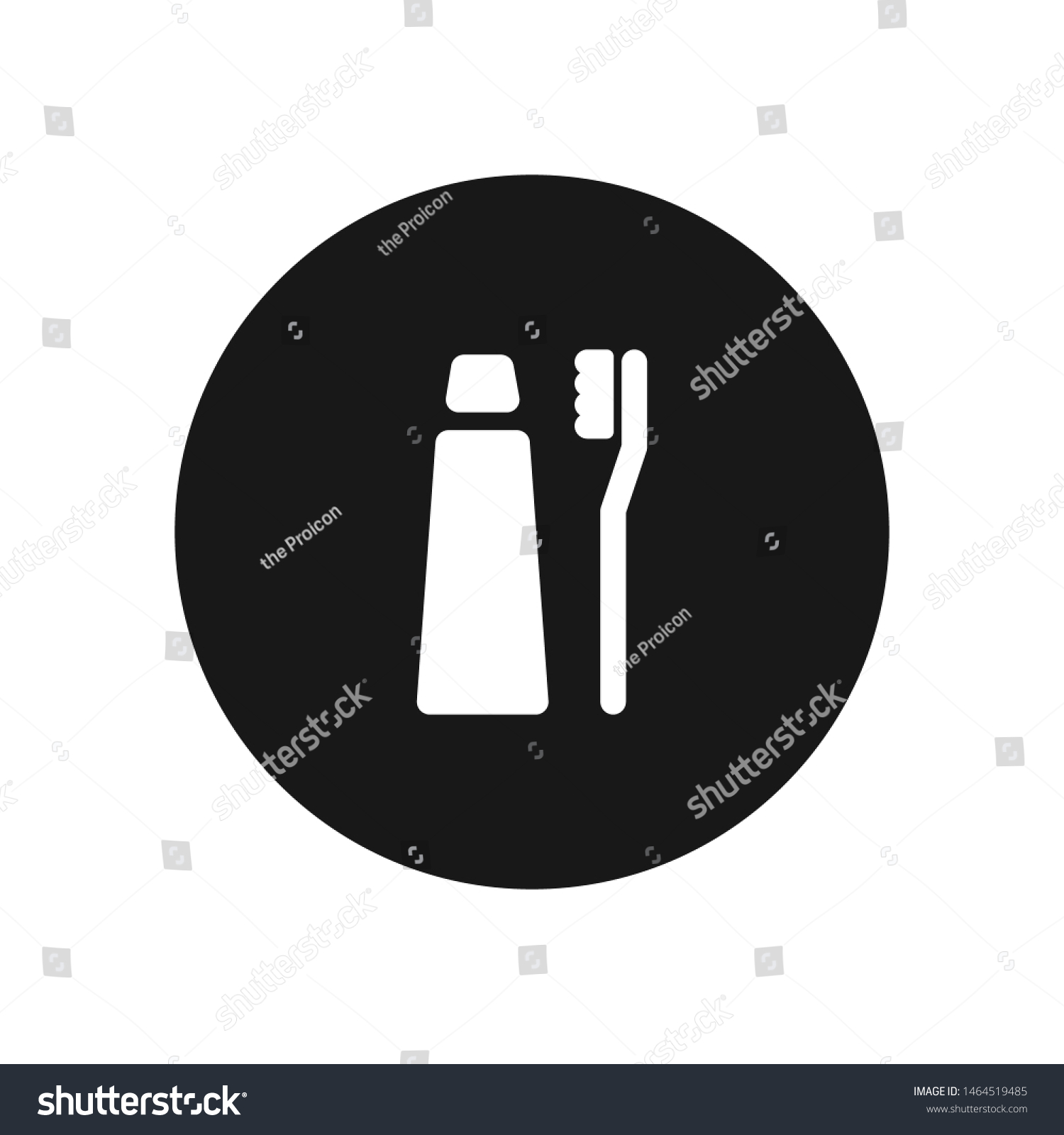 Toothbrush Vector Icon Simple Toothbrush Sign Stock Vector (Royalty ...