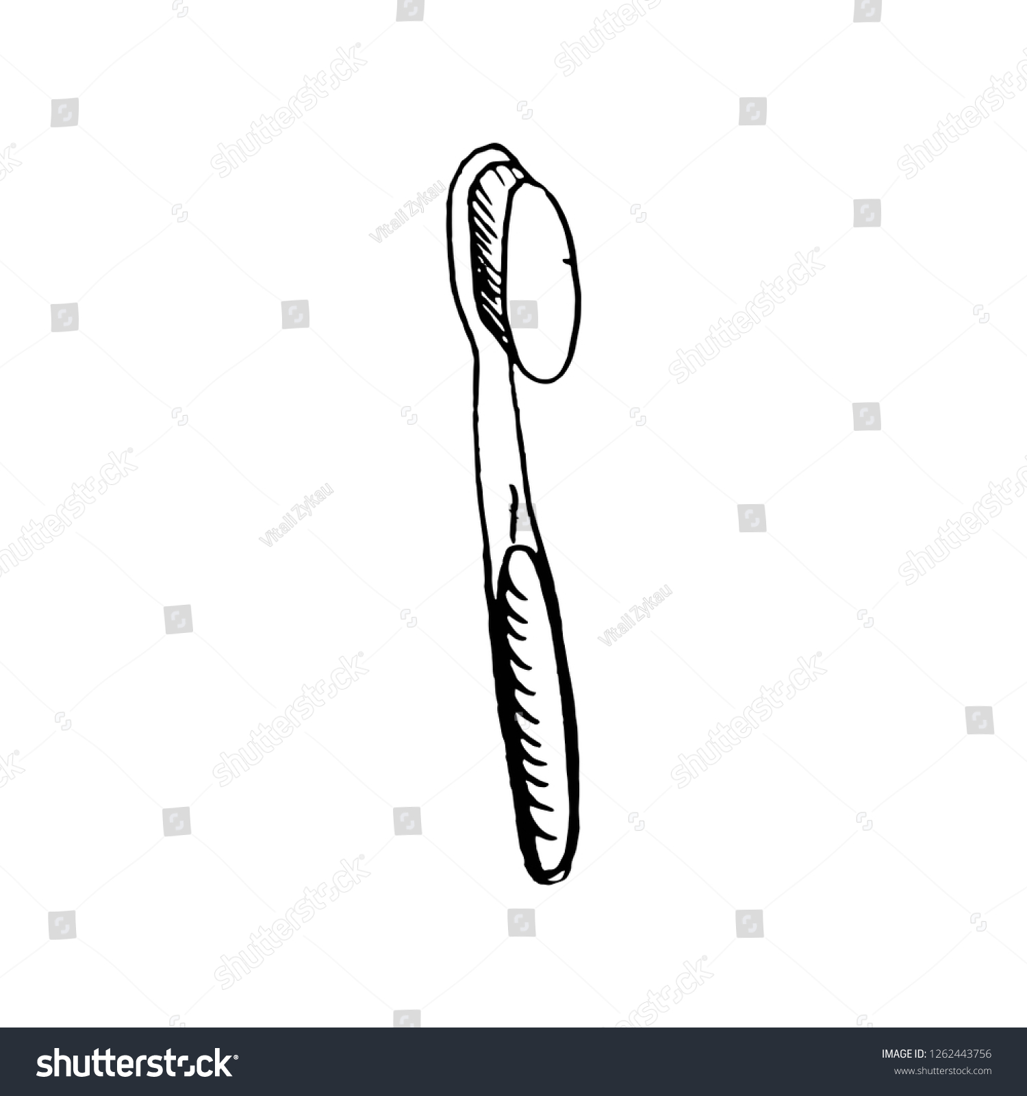Toothbrush Vector Sketch Illustration Stock Vector (Royalty Free ...