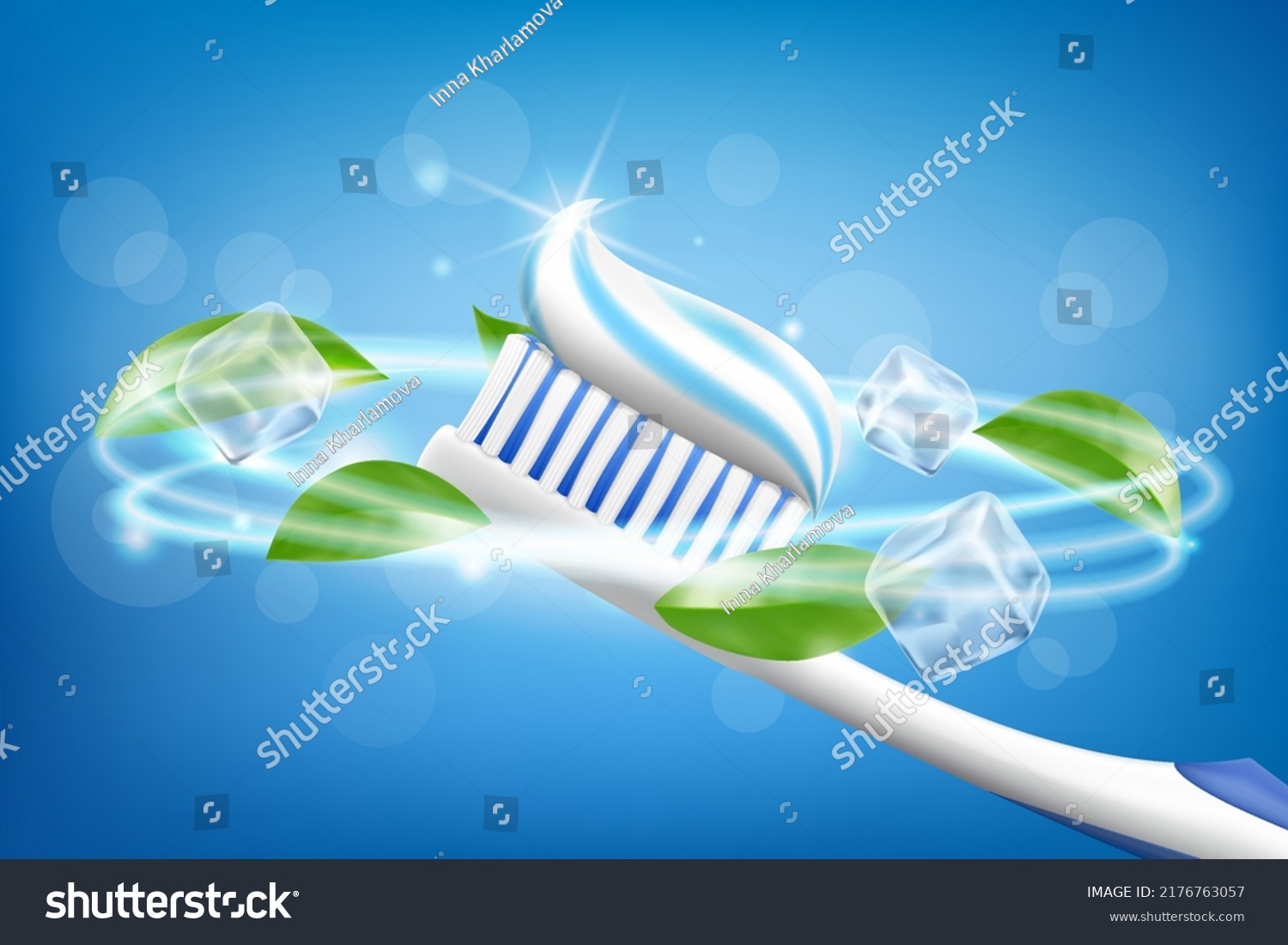 Toothpaste Ads Refreshing Mint Toothpaste On Stock Vector (Royalty Free ...