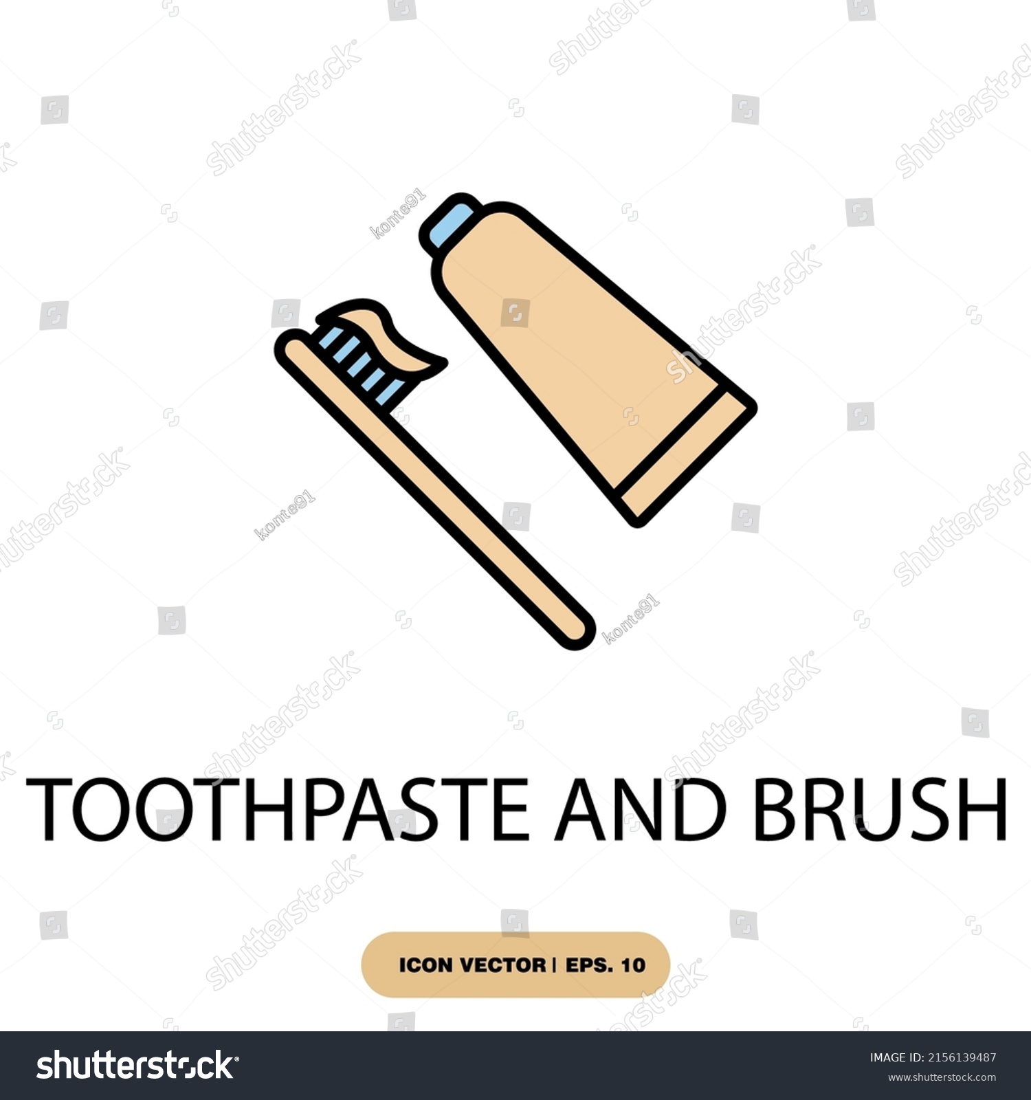 Toothpaste Brush Icons Symbol Vector Elements Stock Vector (Royalty ...