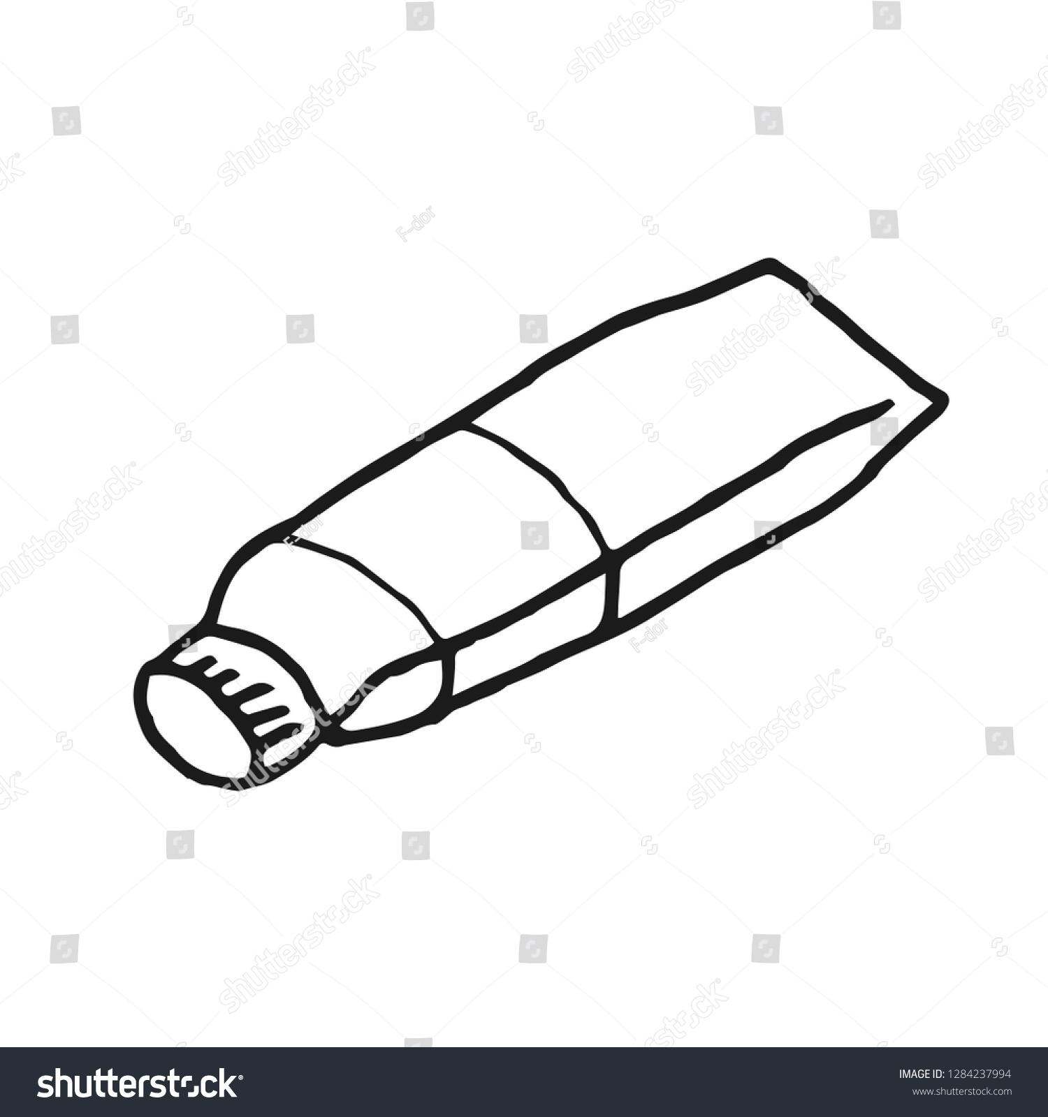 Toothpaste Vector Doodle Sketch Isolated On Stock Vector (Royalty Free ...