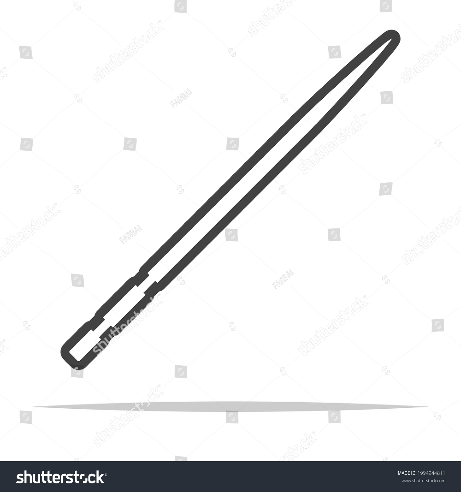 Toothpick Outline Icon Vector Isolated Stock Vector (Royalty Free ...