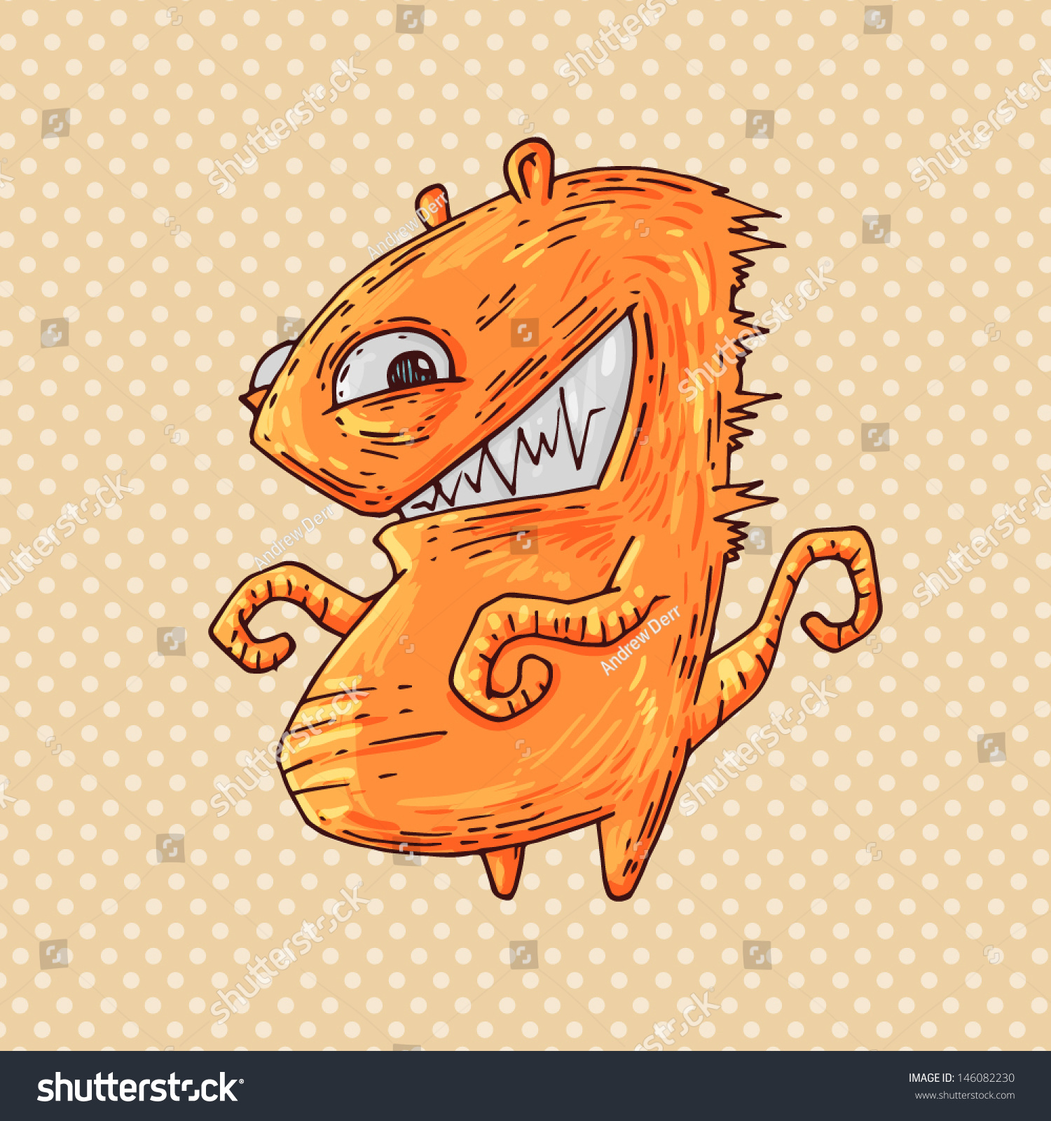 Toothy Monster Stock Vector (Royalty Free) 146082230 | Shutterstock