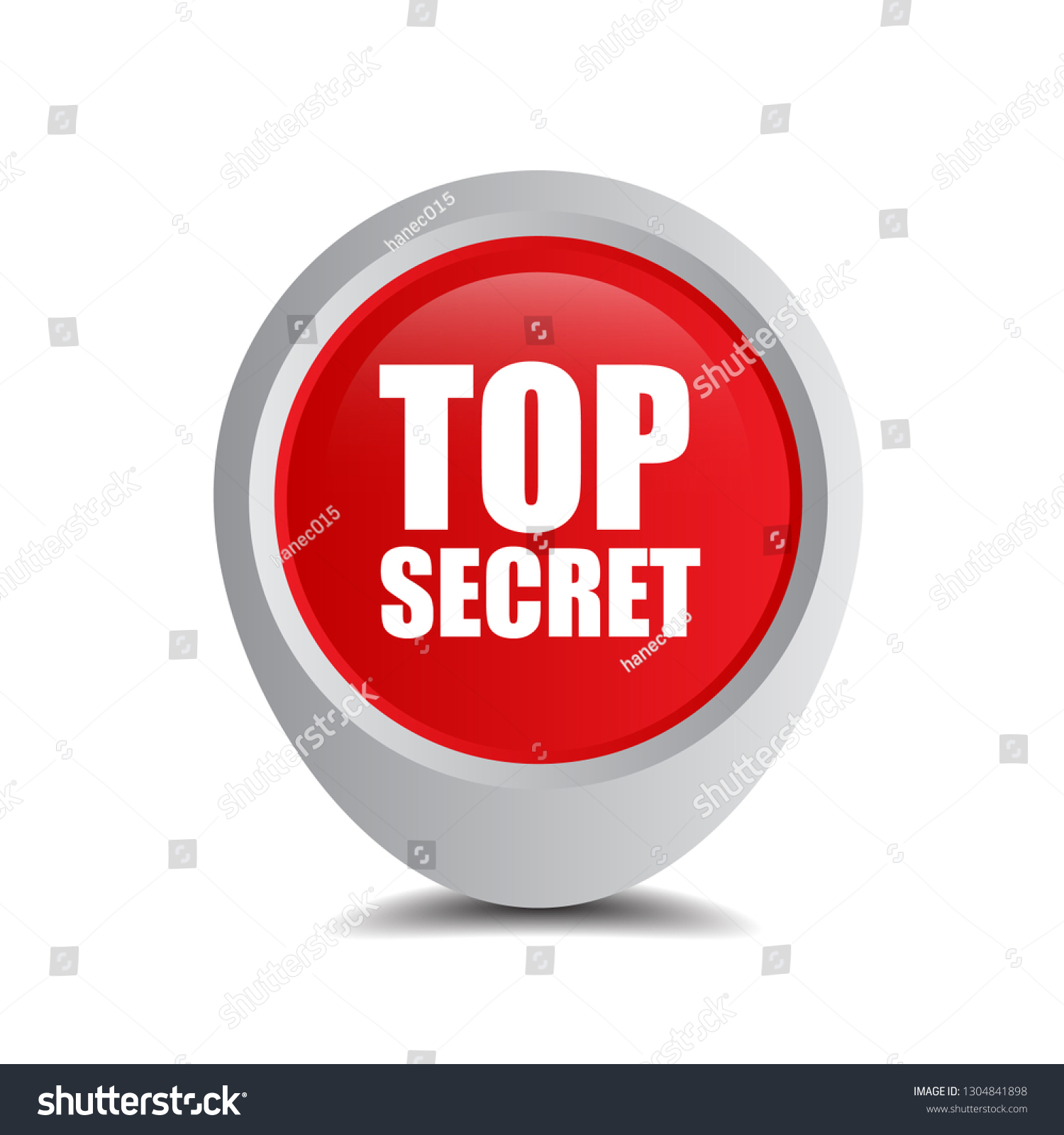 Top Secret Map Pin Stock Vector (Royalty Free) 1304841898
