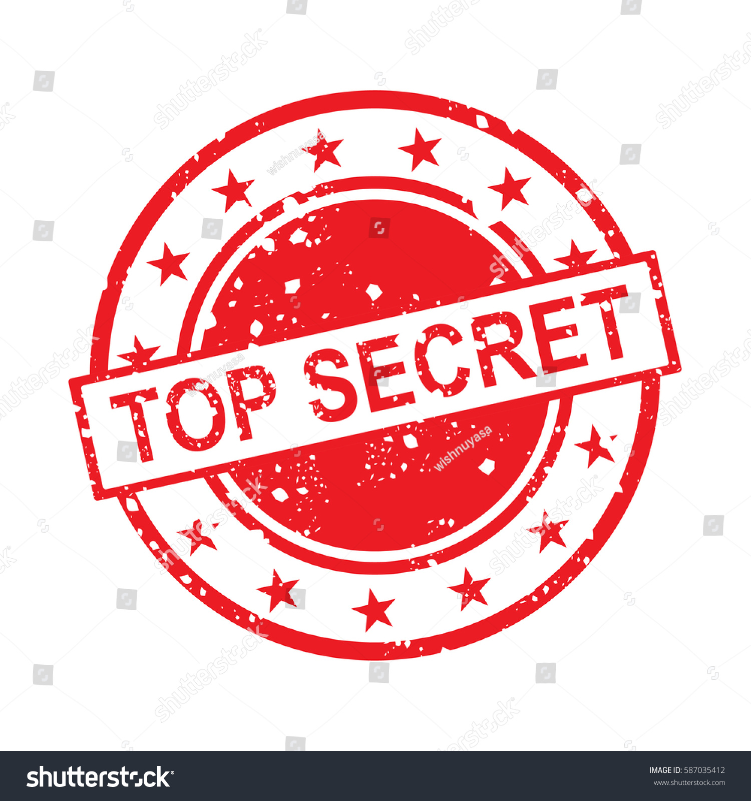 Top Secret Stamp Vector: vector de stock (libre de regalías) 587035412