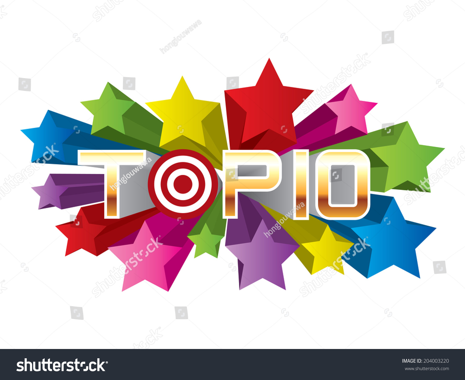 Top 10 Symbol: vector de stock (libre de regalías) 204003220 | Shutterstock