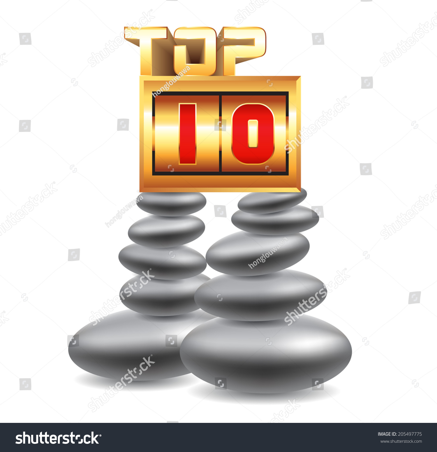 Top 10 Symbol Stock Vector (Royalty Free) 205497775 | Shutterstock