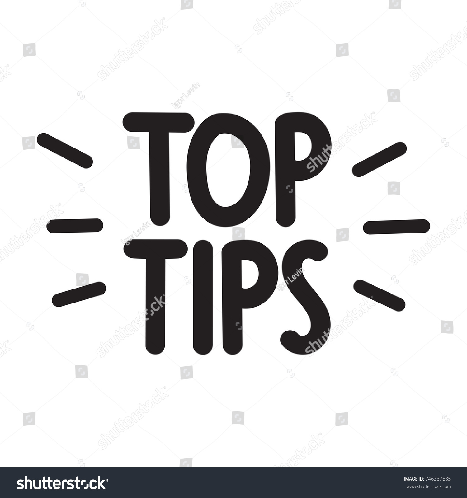 Top Tips Vector Hand Drawn Illustration Stock Vector (Royalty Free ...