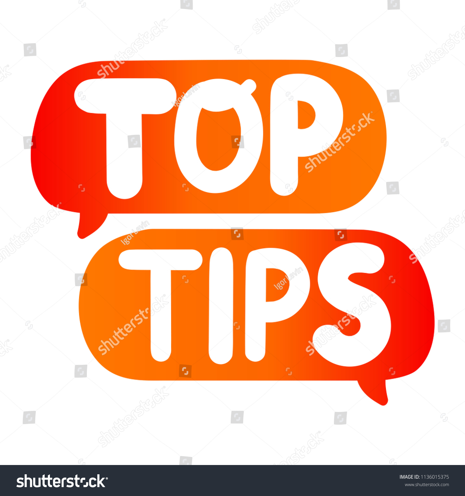 Top Tips Vector Hand Drawn Speech Stock Vector (Royalty Free) 1136015375