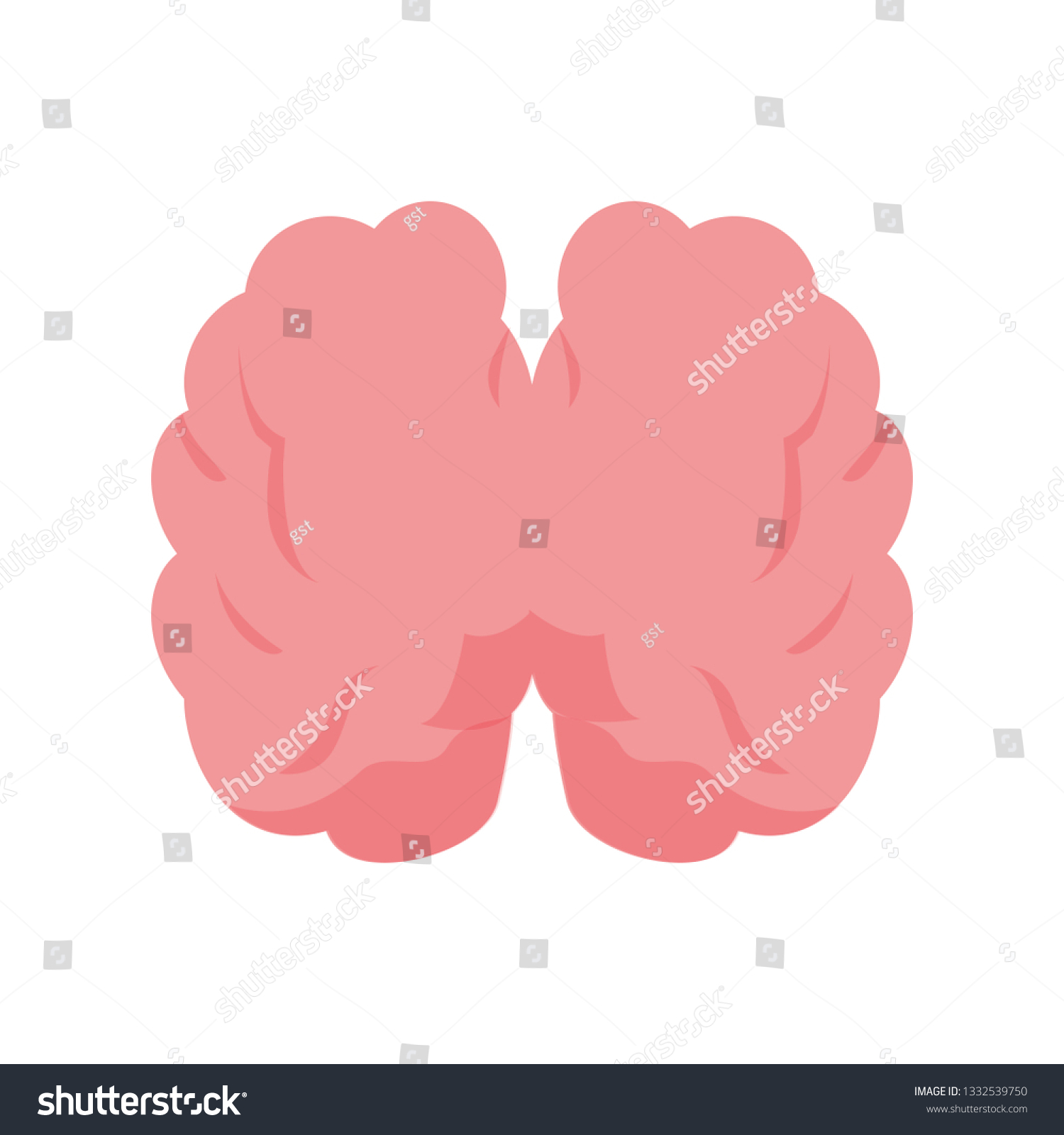 Top View Human Brain Stock Vector (Royalty Free) 1332539750