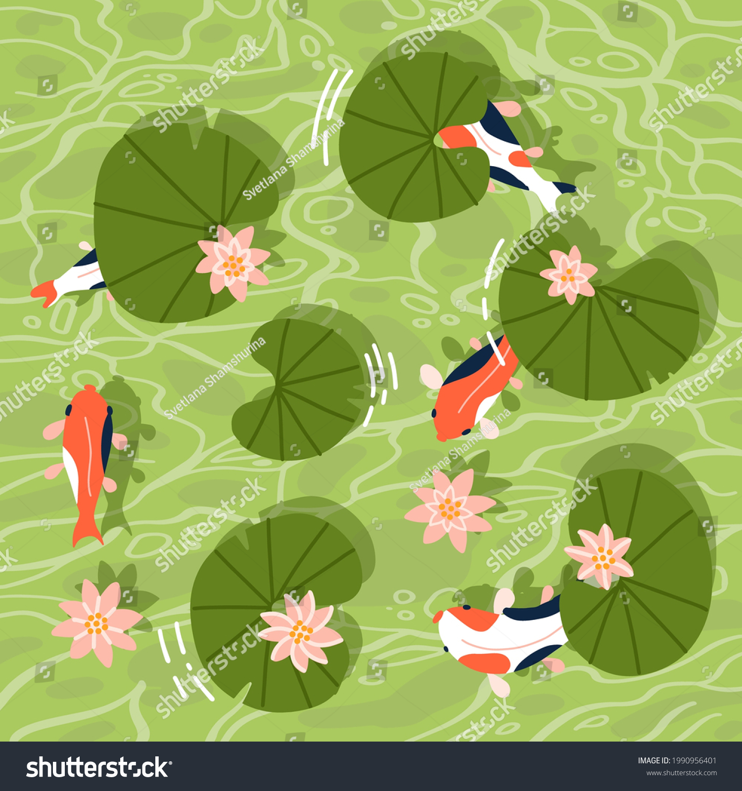 32 Lily Pad Top View Stock Vectors Images And Vector Art Shutterstock