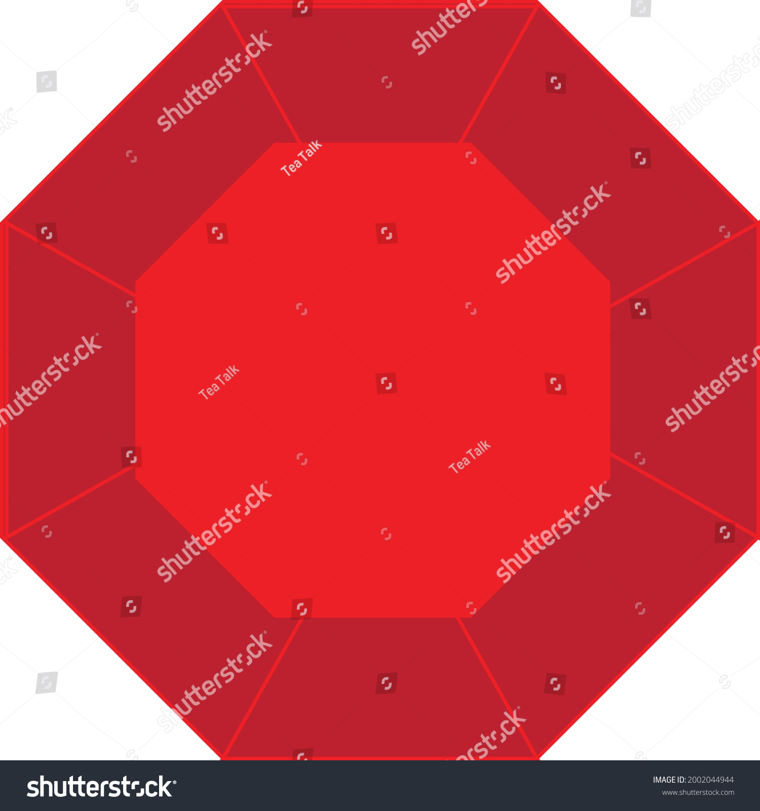 Top View Red Ruby Stock Vector (Royalty Free) 2002044944 | Shutterstock