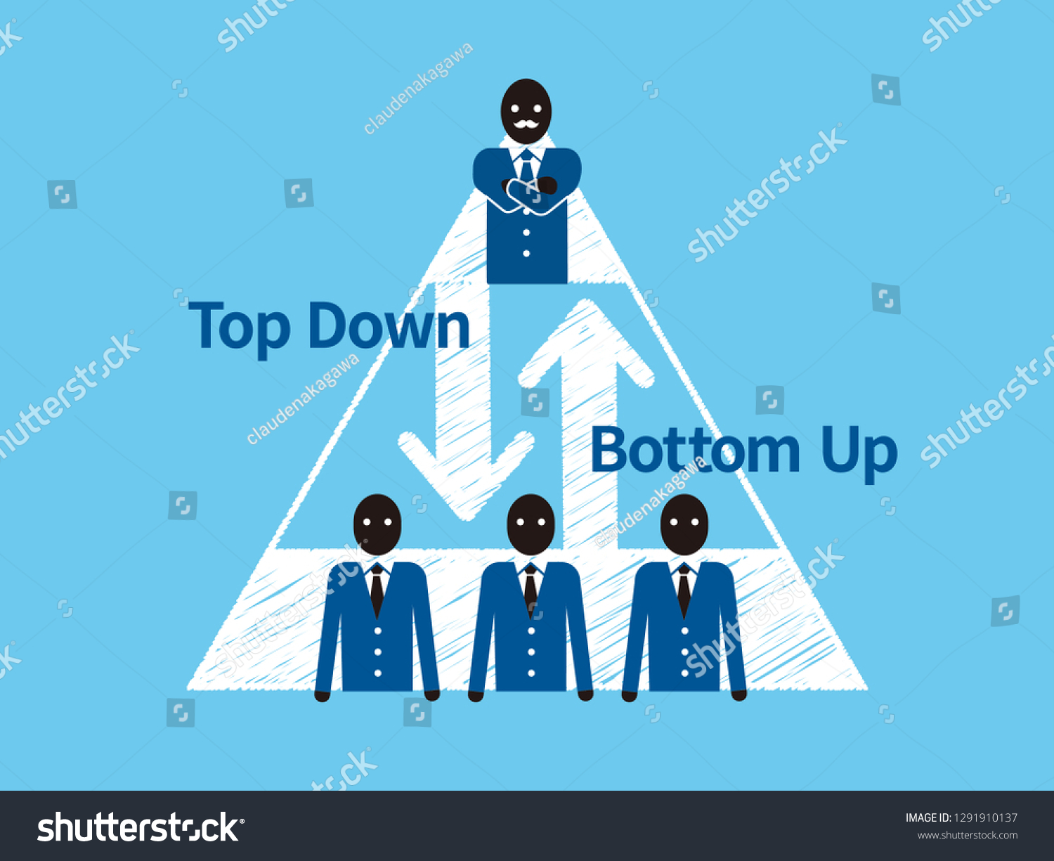 821 Top down and bottom up design Stock Vectors, Images & Vector Art ...