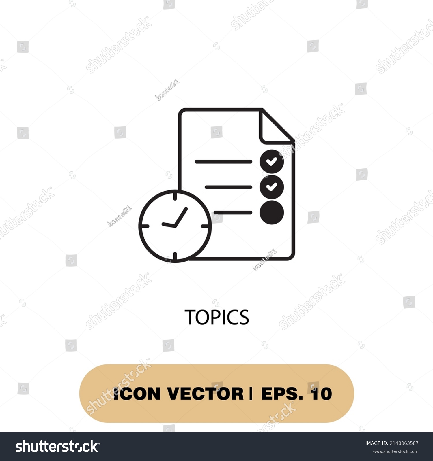Topics Icons Symbol Vector Elements Infographic Stock Vector (Royalty ...