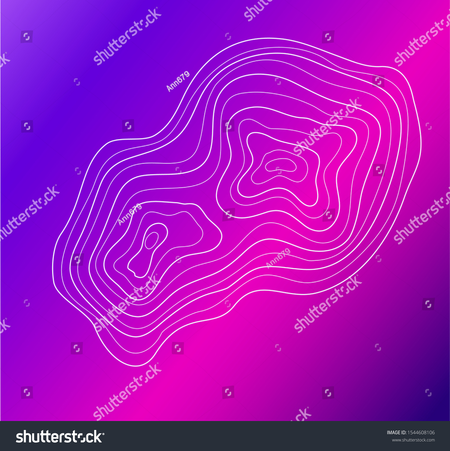 Topographic Map Abstract Elevation Lines On: vector de stock (libre de ...