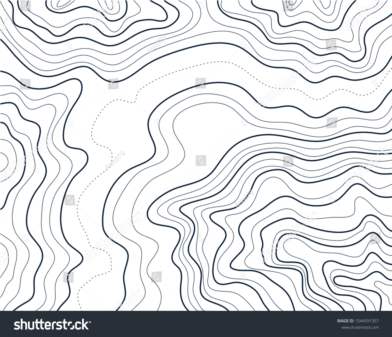 Topographic Map Abstract Elevation Lines On Stock Vector (Royalty Free ...