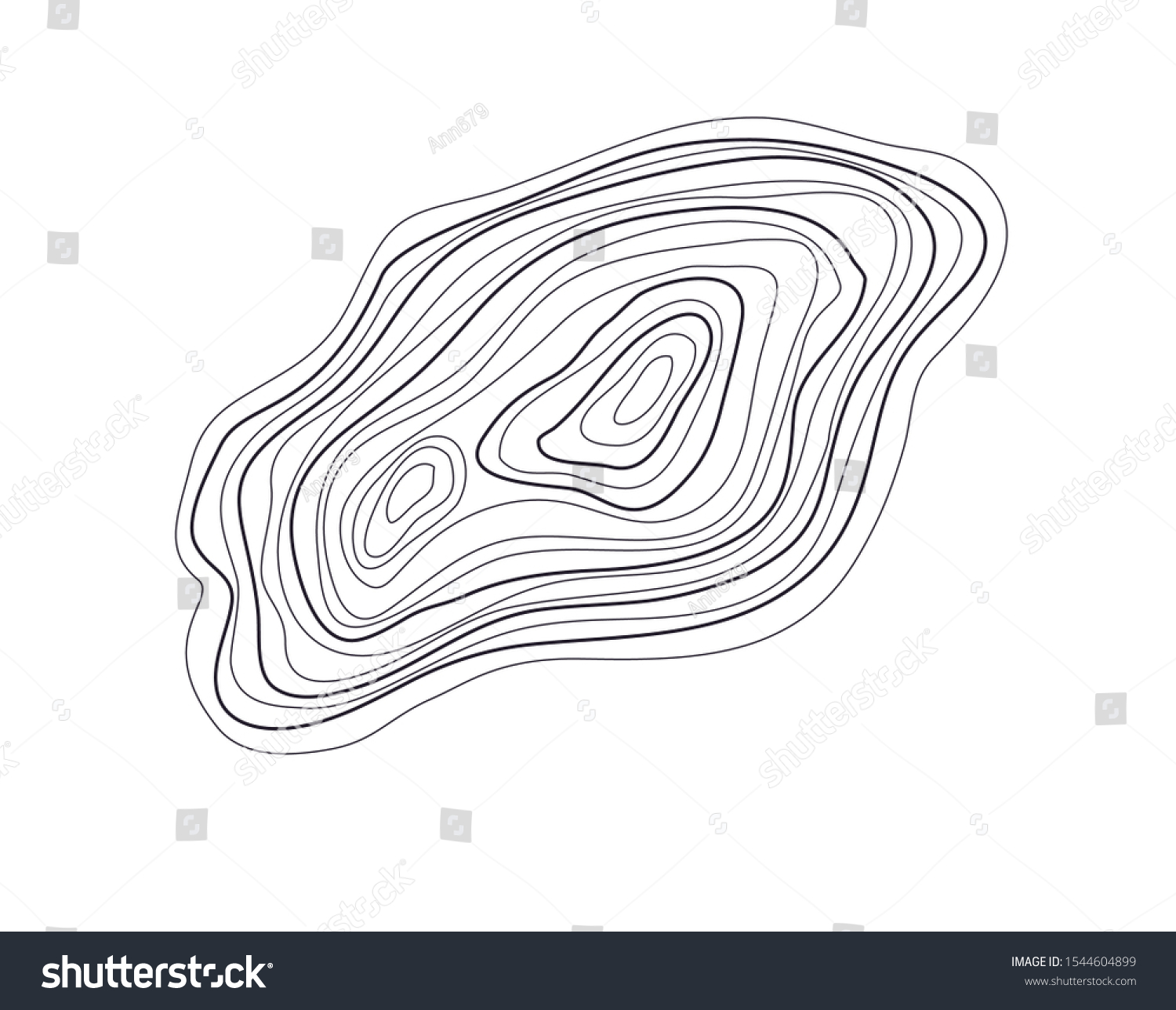 Topographic Map Abstract Elevation Lines On Stock Vector (Royalty Free ...