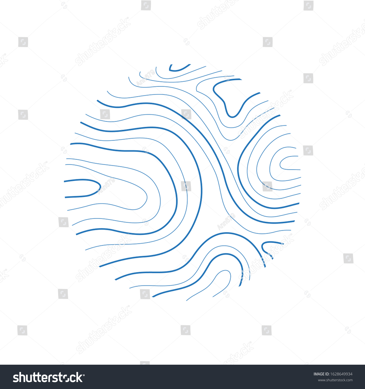 Topographic Map Abstract Elevation Lines Vector: เวกเตอร์สต็อก (ปลอดค่า ...