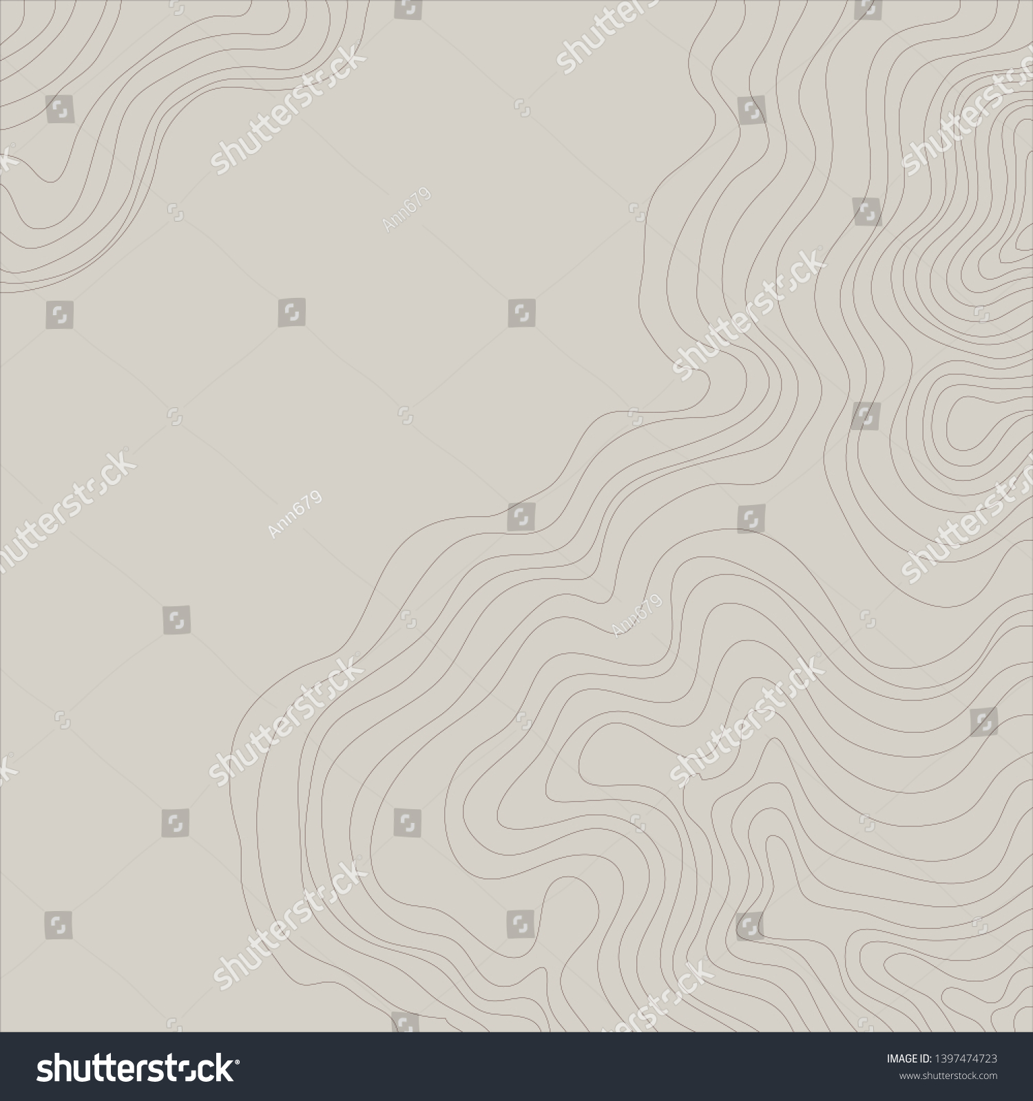 Topographic Map Abstract Height Lines On Stock Vector (Royalty Free ...